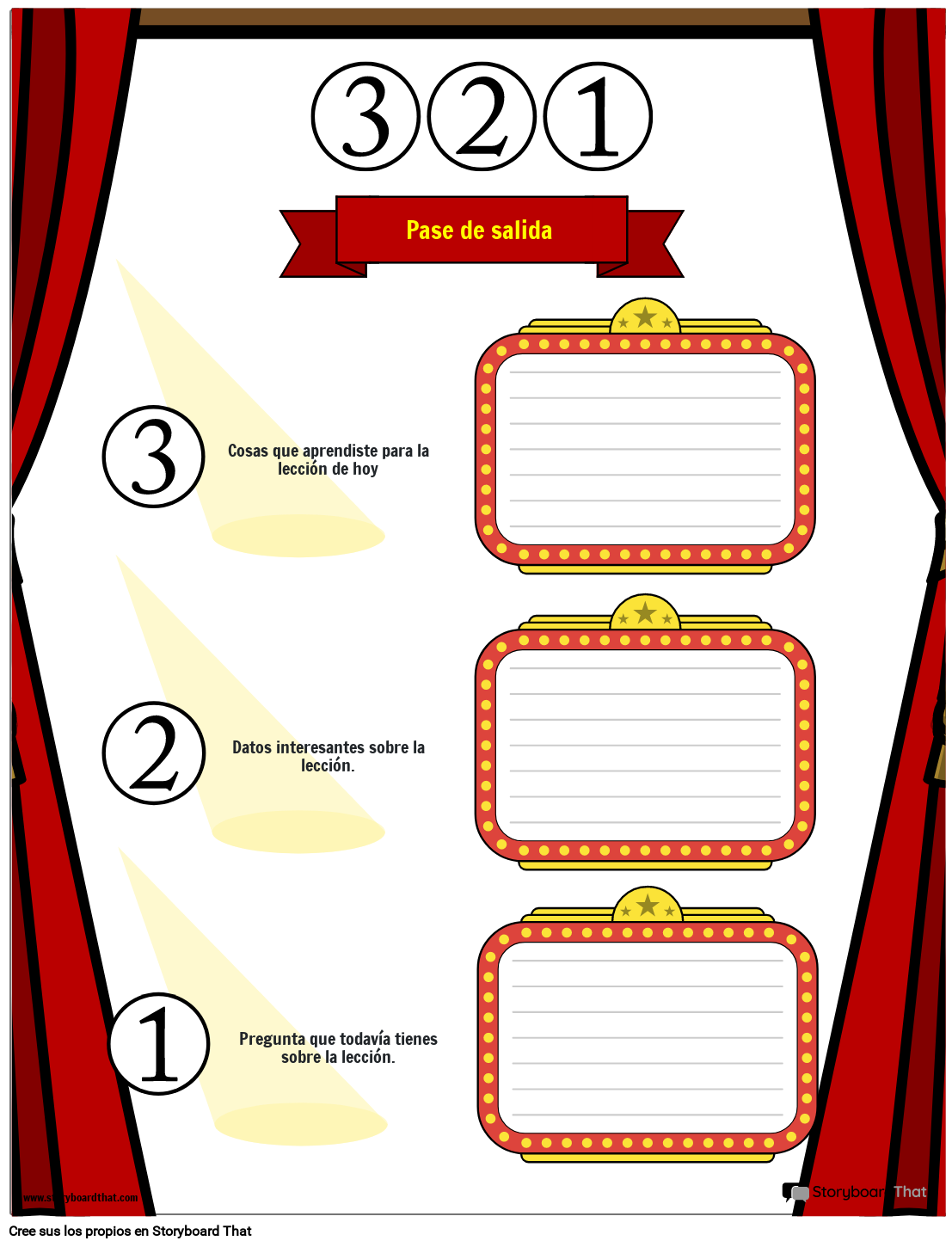321 Pase de Salida Storyboard por es-examples