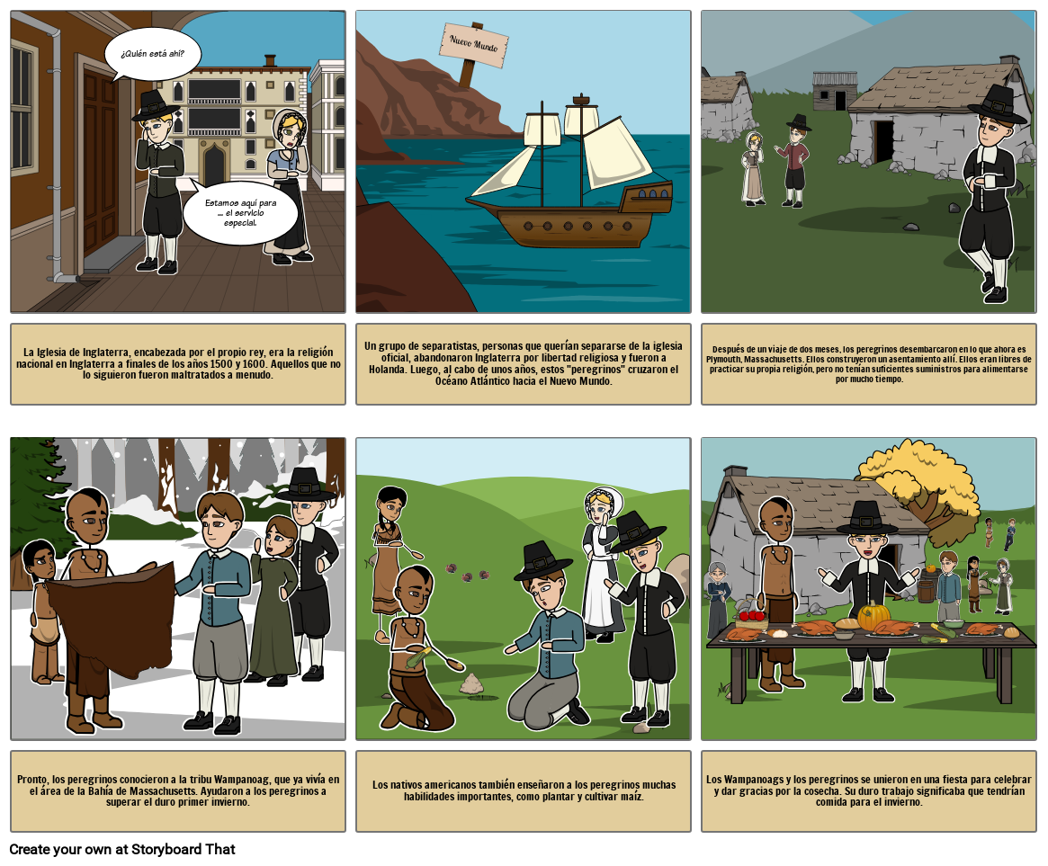 Acción de Gracias - Historia de Storyboard por es-examples