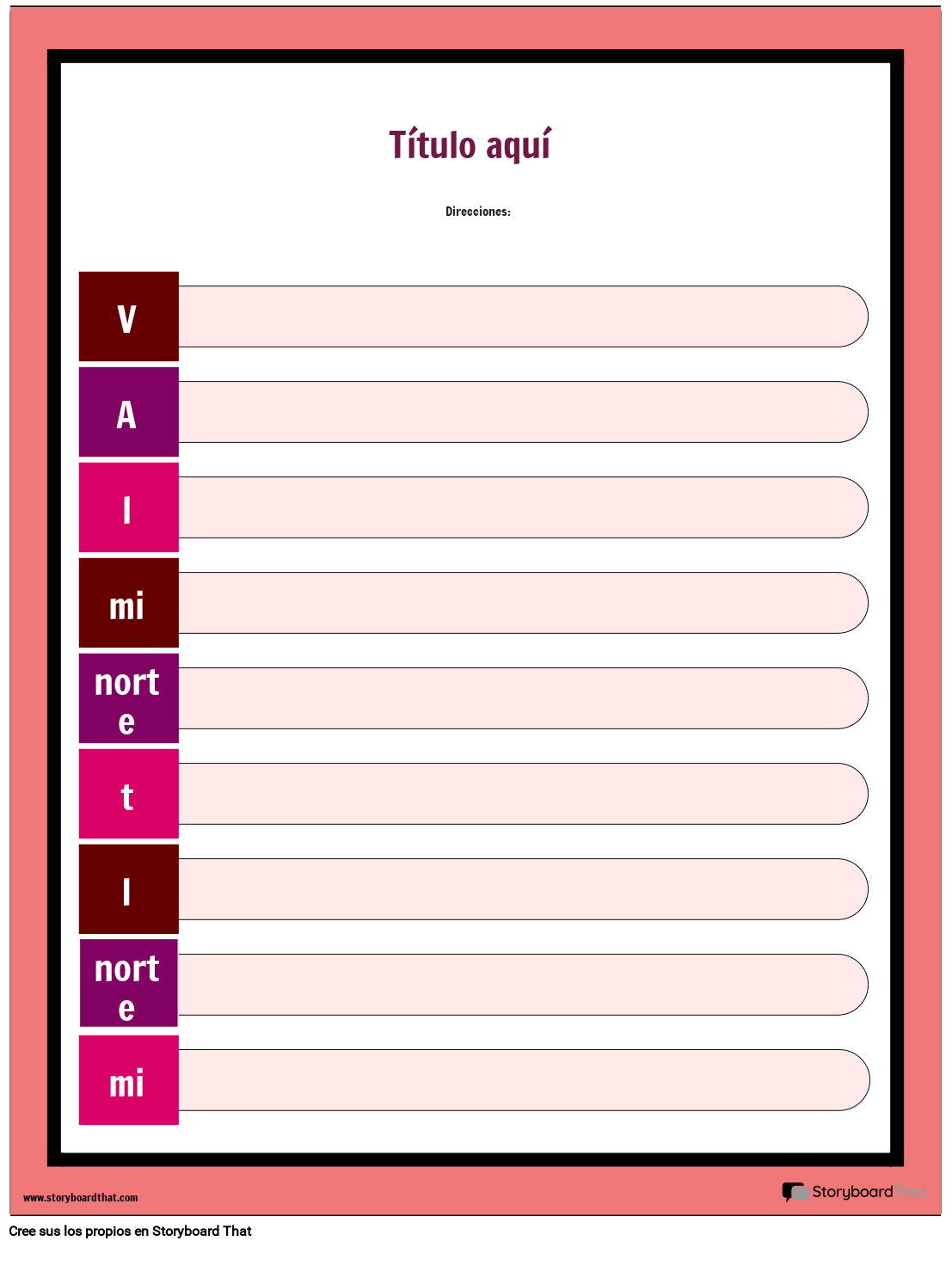 Acróstico del día de San Valentín Storyboard by es-examples Acróstico del día de San Valentín Storyboard by es-examples