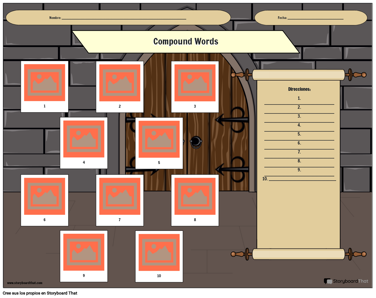 Actividad De Palabras Compuestas Para Ni os Storyboard