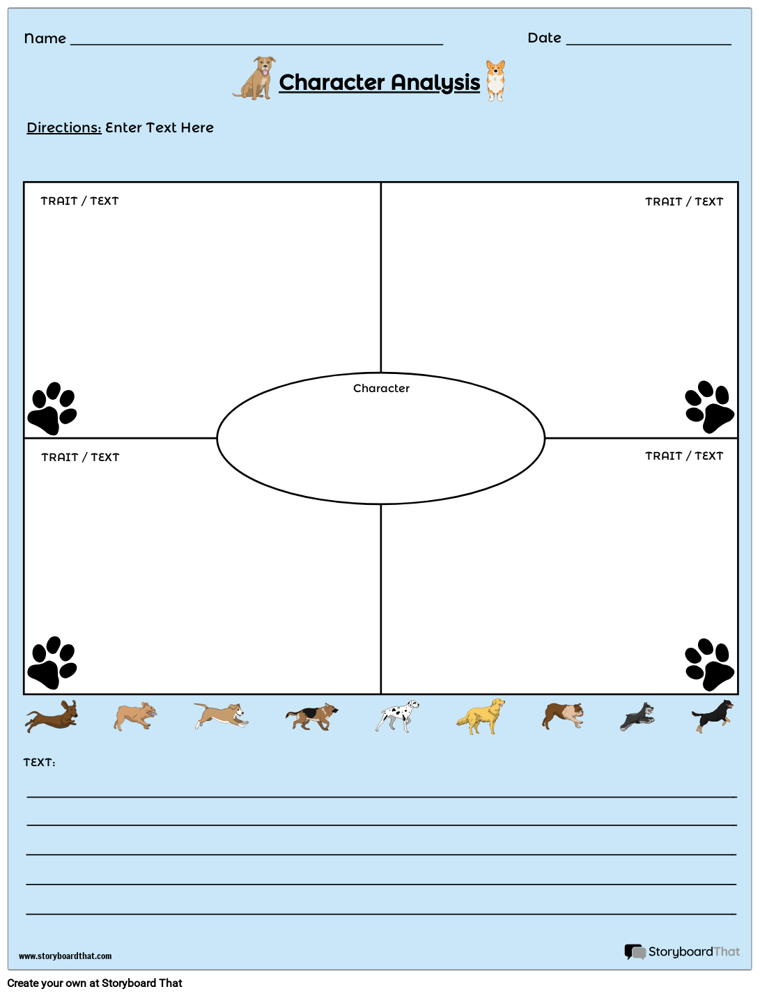 Análisis de Personajes 2 Storyboard por es-examples