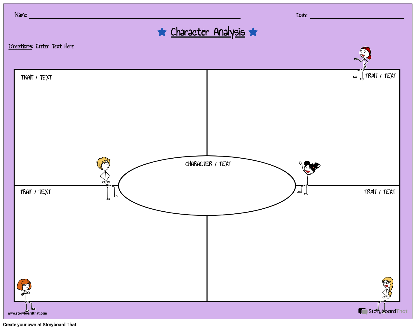 Análisis de Personajes 6 القصة المصورة من قبل es-examples