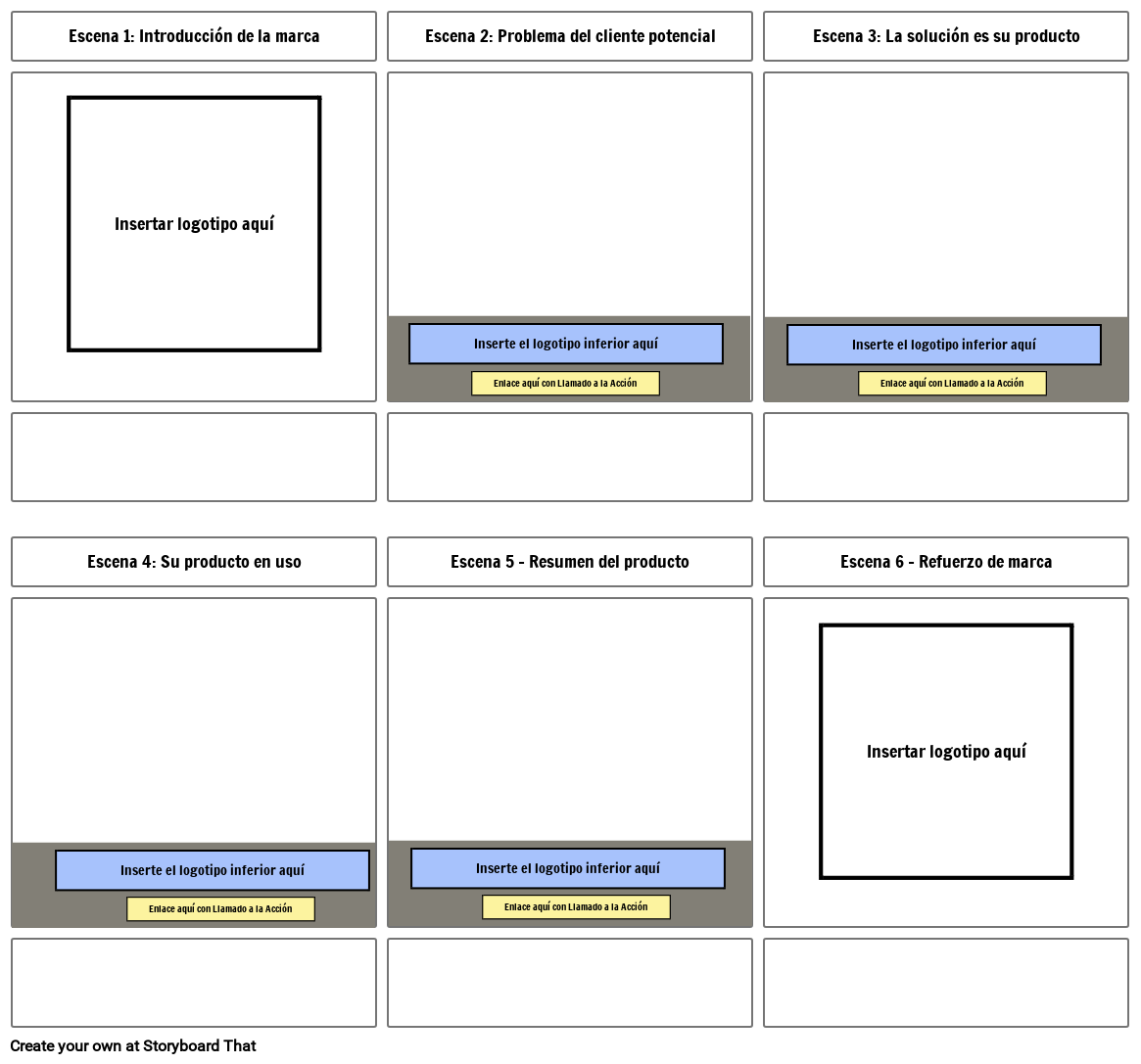 Brand Reinforcer: plantilla de guión gráfico para vídeo