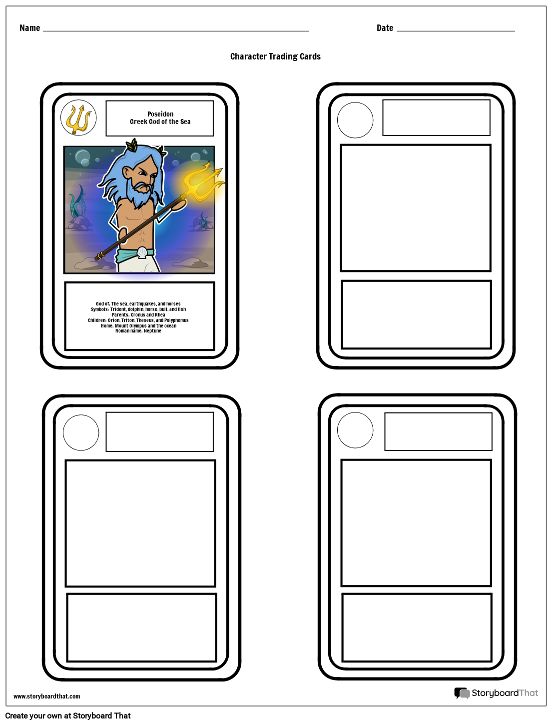 Carta coleccionable con ejemplo Storyboard por es-examples