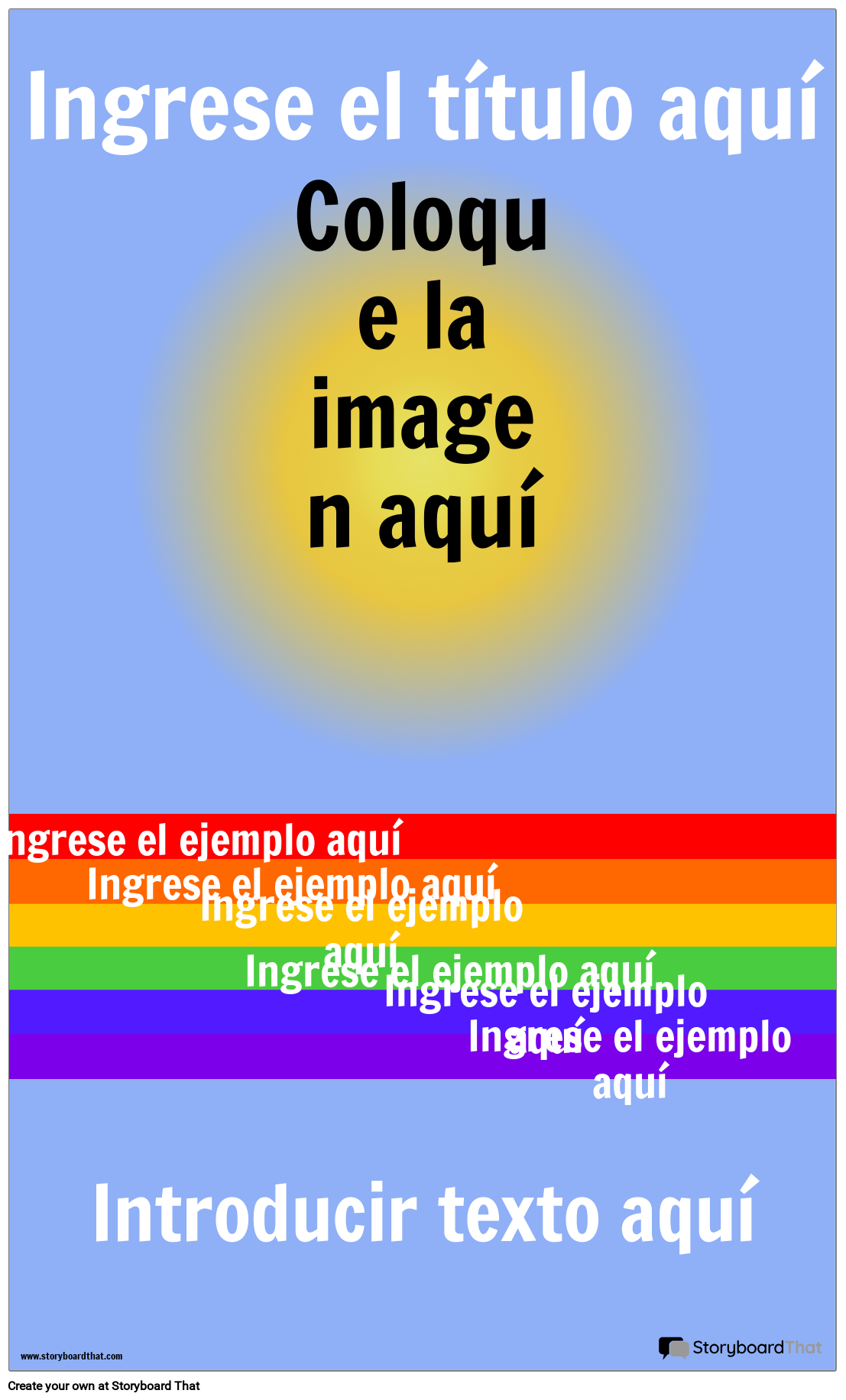 Cartel de Vocab Visual Storyboard por es-examples