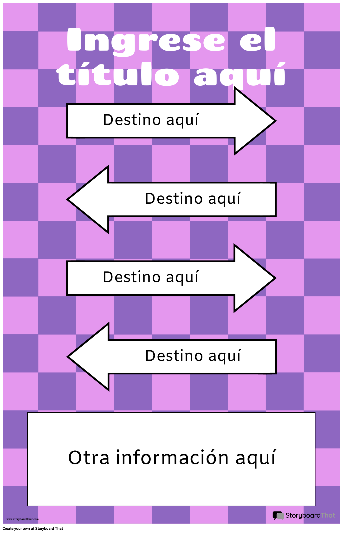 Cartel direccional con flechas Storyboard ידי es-examples
