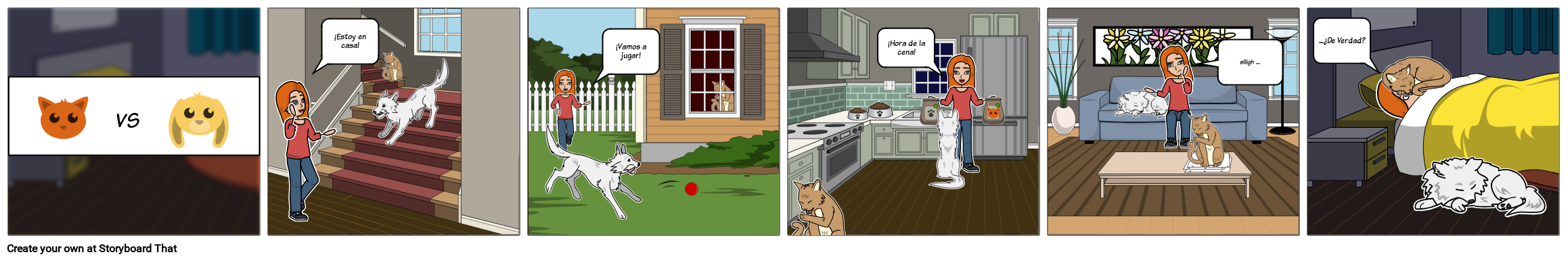Cat Vs Dog Storyboard per es-examples