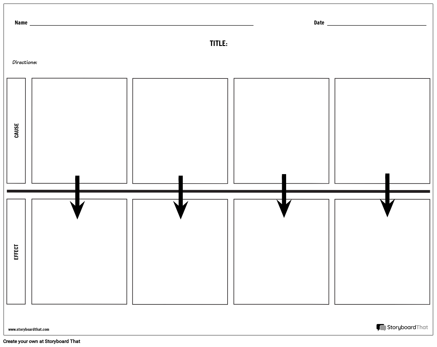 Causa y Efecto Storyboard per es-examples