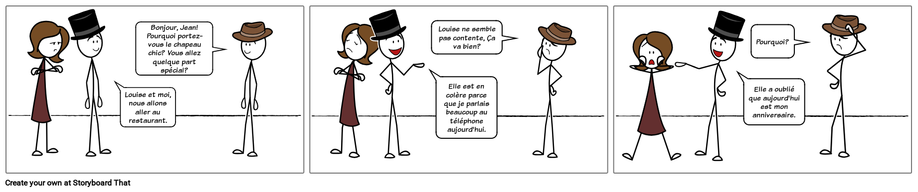 Tira Cómica Francesa Storyboard por es-examples