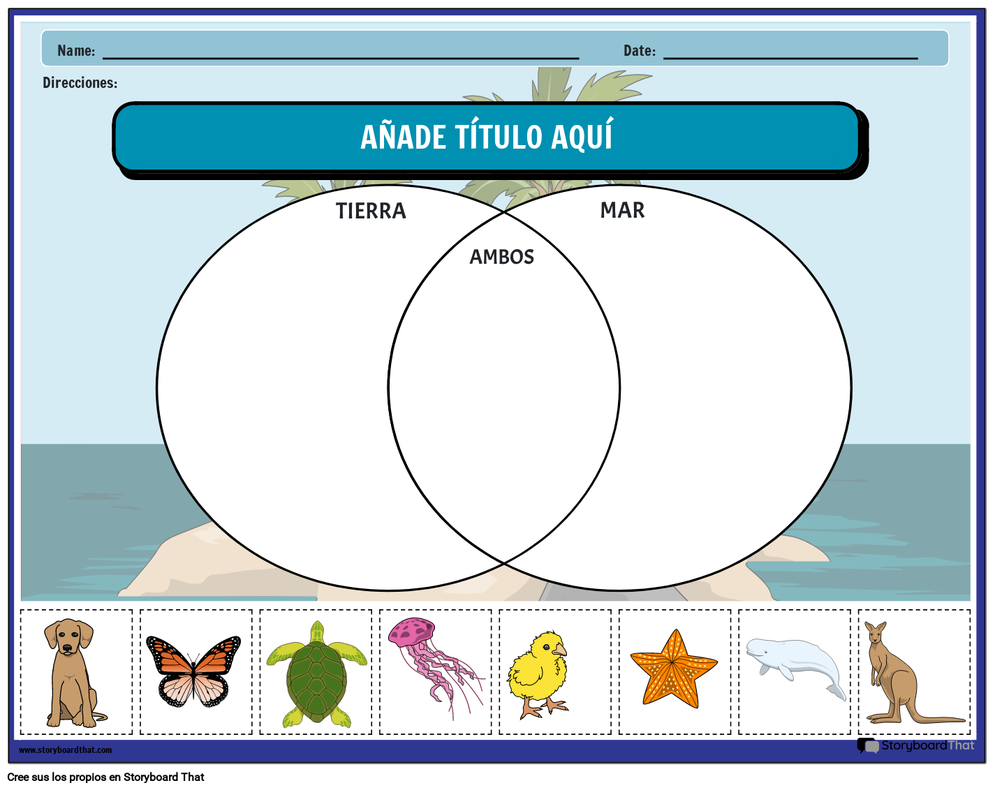 Hoja De Trabajo De Comparar Y Contrastar Storyboard