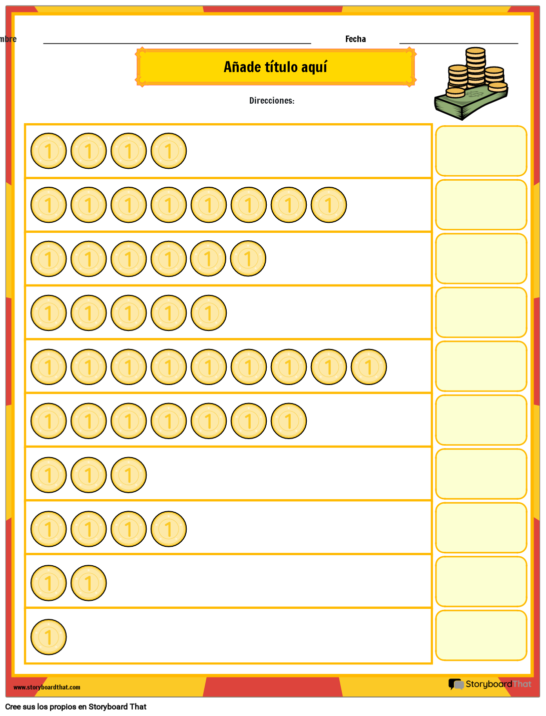 Contando Centavos Storyboard por es-examples