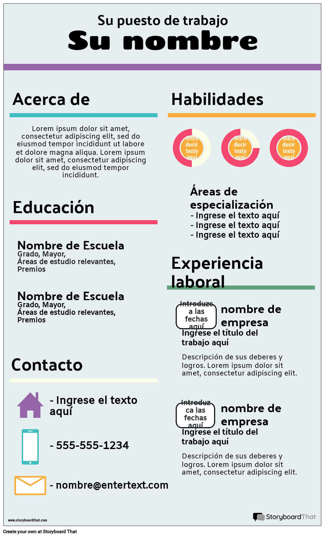 CV 1 Storyboard por es-examples