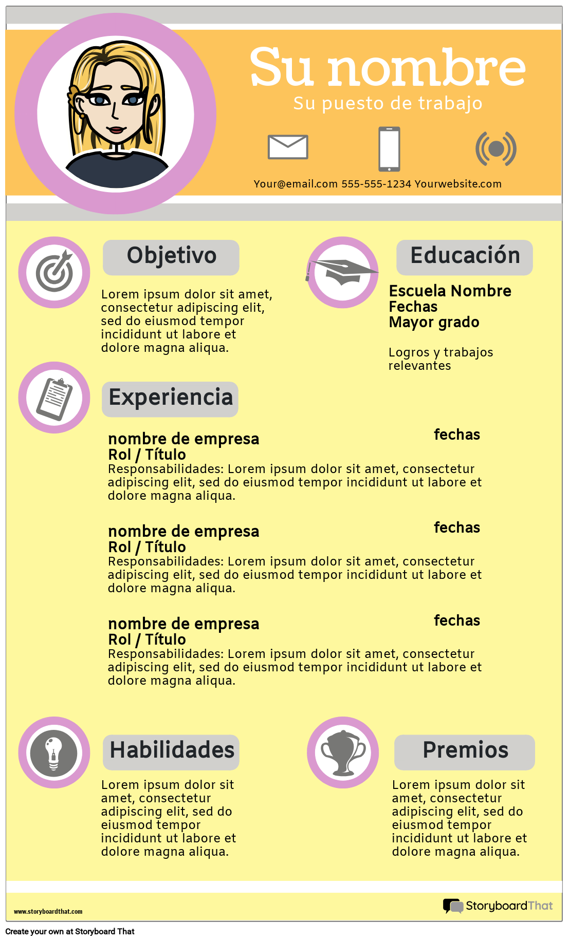 CV 4 Storyboard By Es examples cv-4-storyboard-by-es-examples
