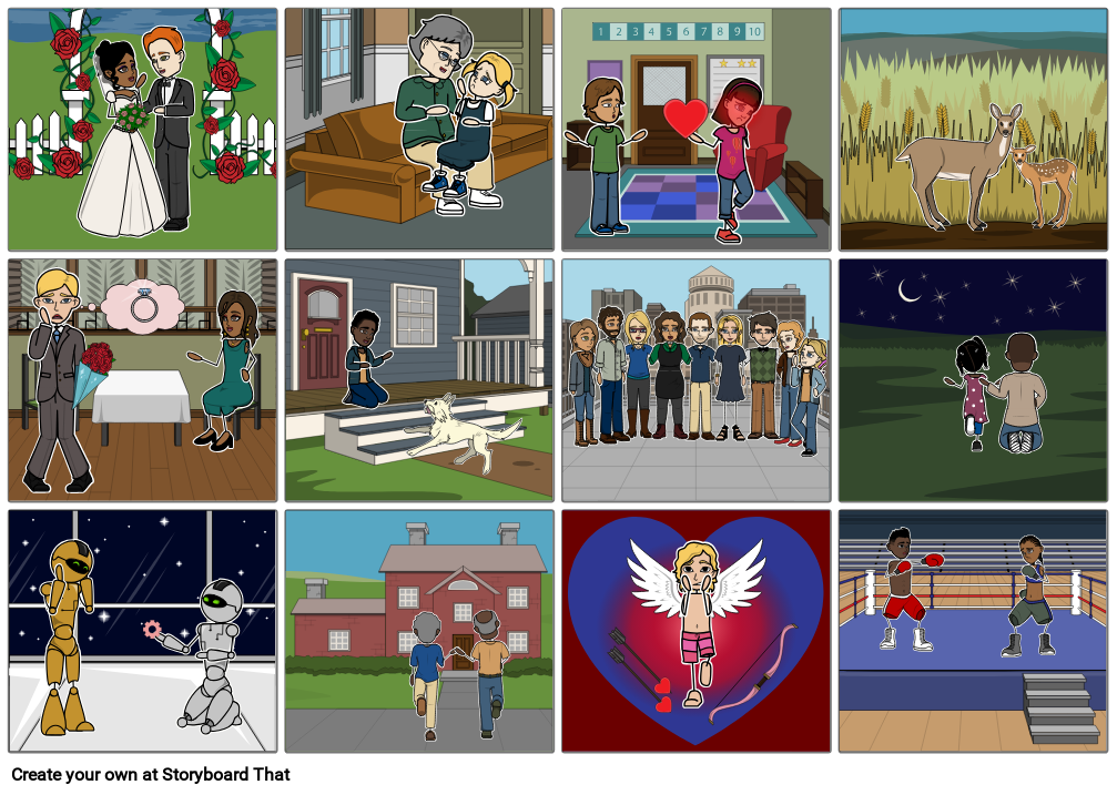 Día de San Valentín - ¿Cómo se ve el amor? Storyboard