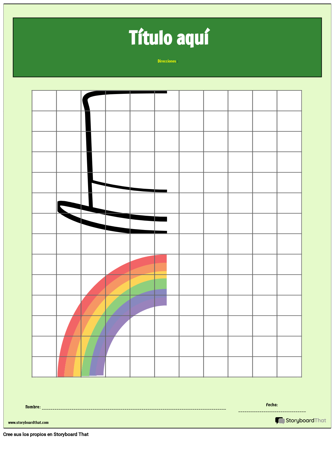 Dibujo de Simetría Actividad del día de San Patricio