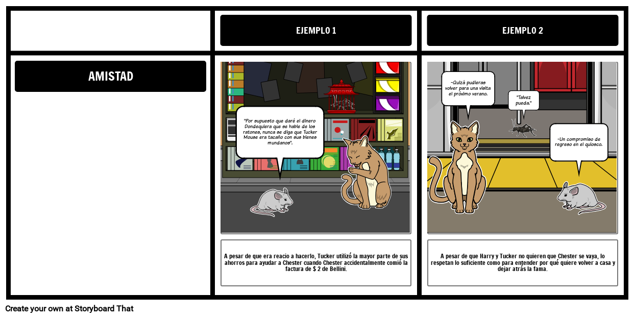 El Cricket en Times Square - Tema Storyboard por es-examples