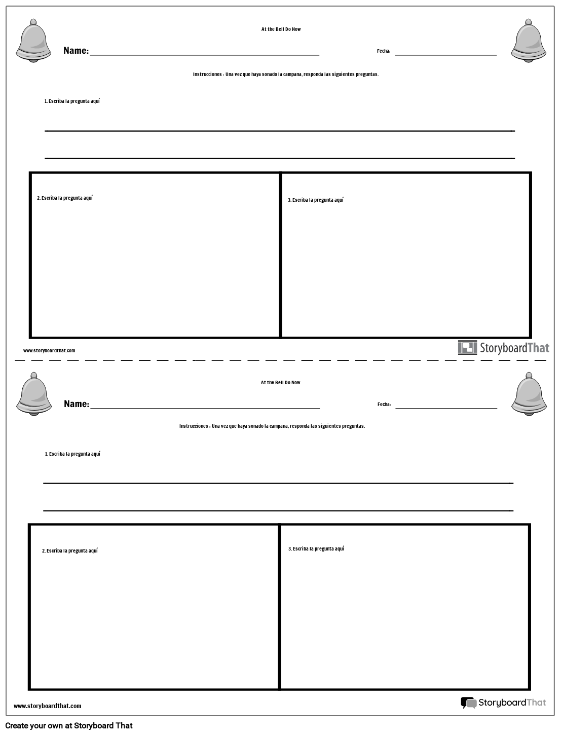 El que Toca el Timbre Storyboard por es-examples