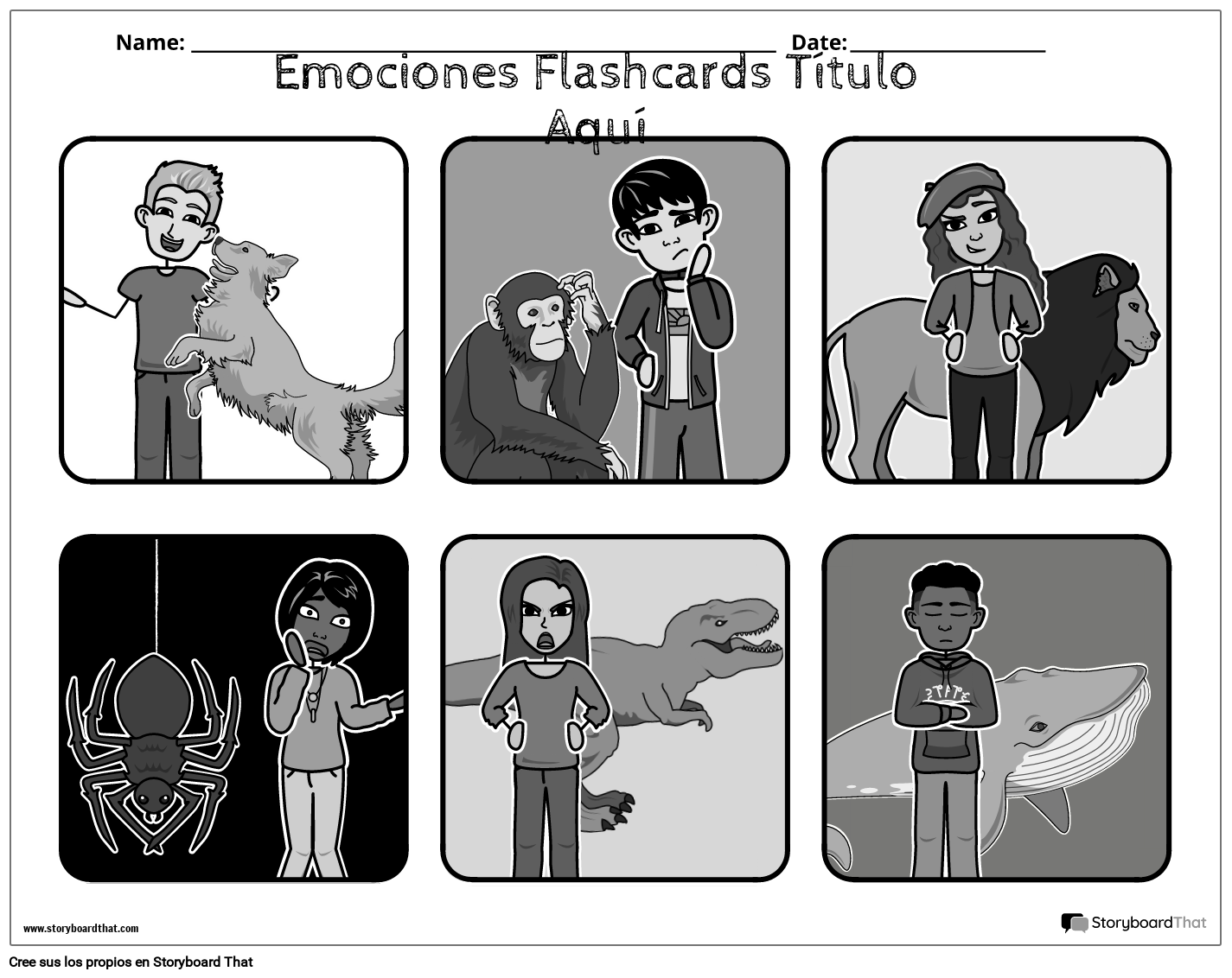 Emot Flash Paisaje Blanco Y Negro 3 Storyboard 