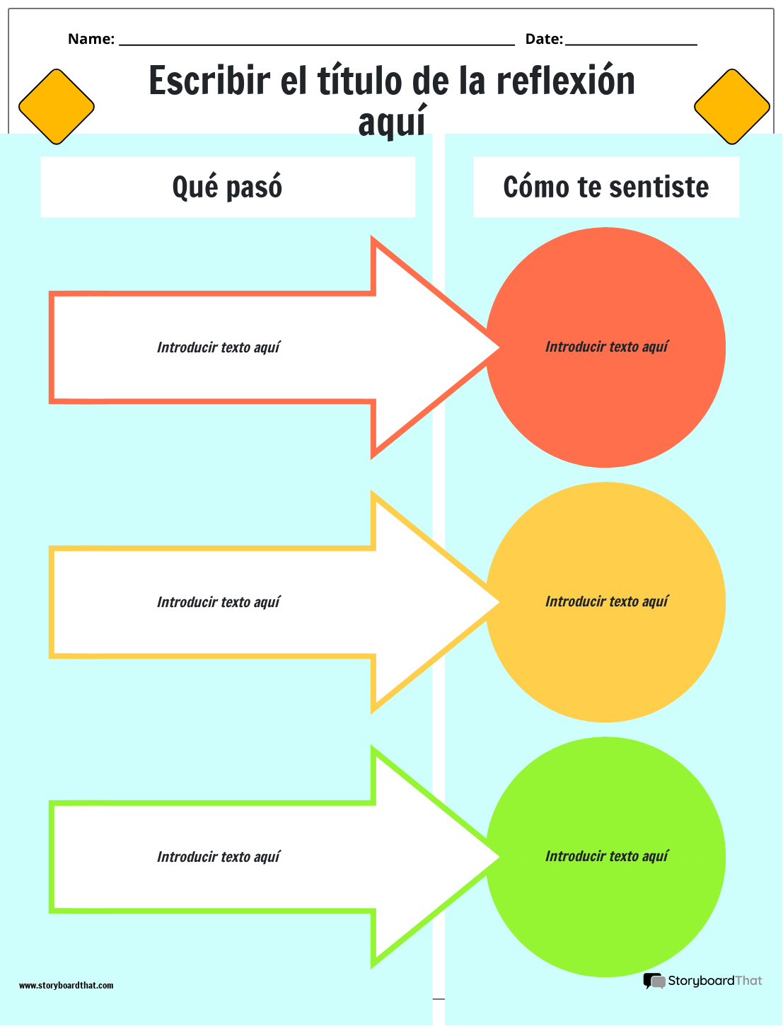 Escribir Reflejar Color 2 Storyboard por es-examples