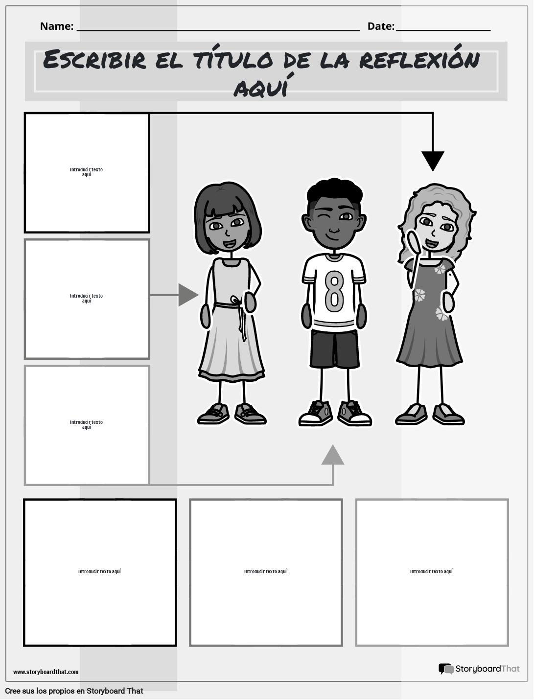 Escritura Reflect Blanco y Negro 1 Storyboard por es-examples