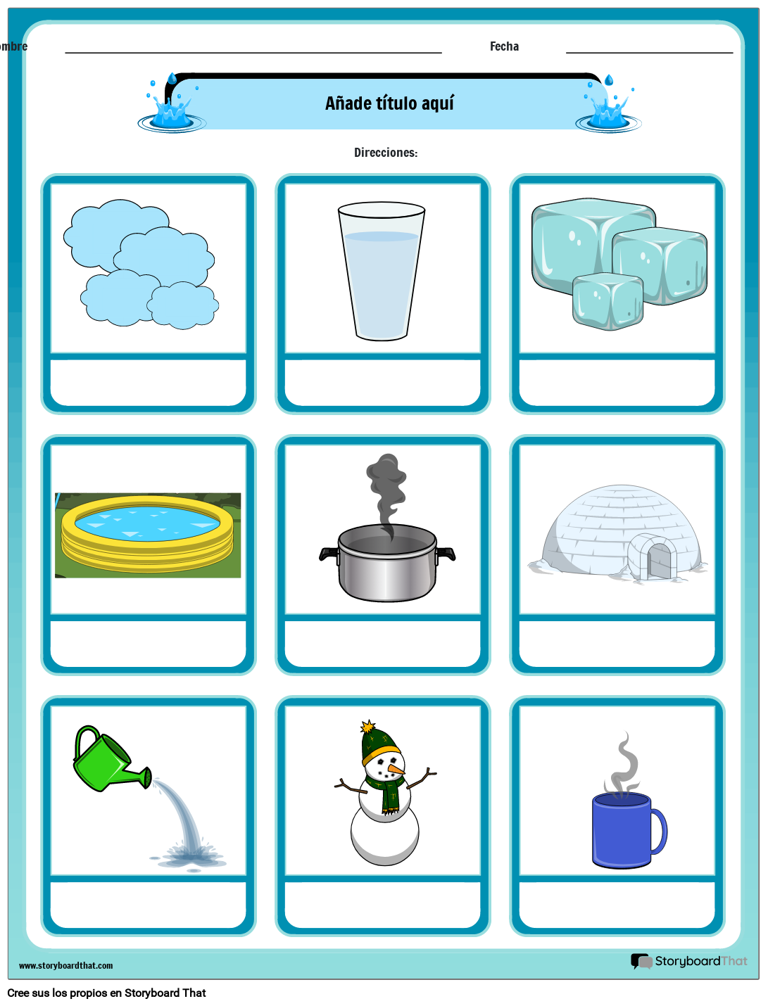 Estados del Agua Storyboard by es-examples