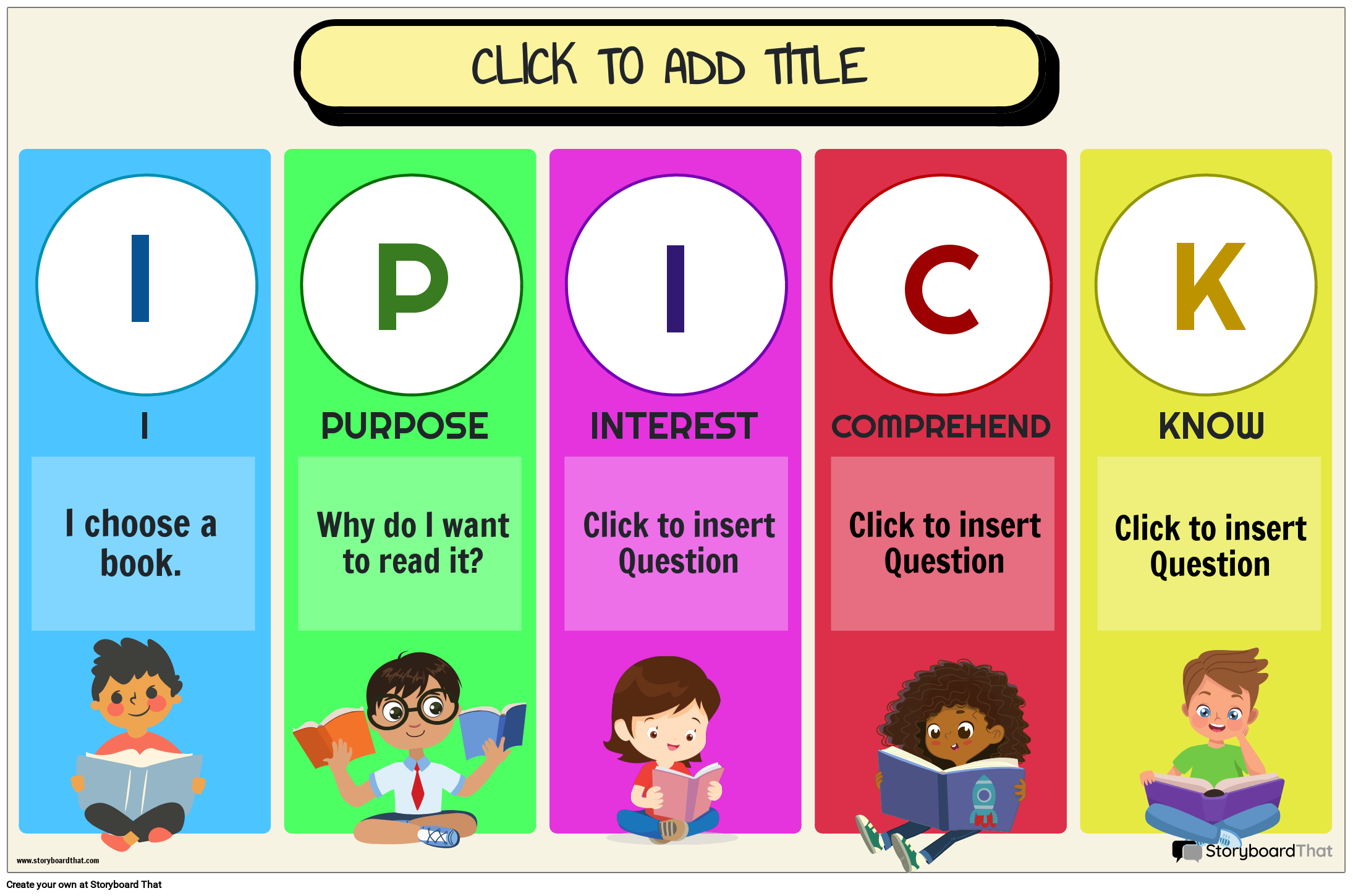 Estrategia de Lectura IPICK: Libro Perfecto Póster