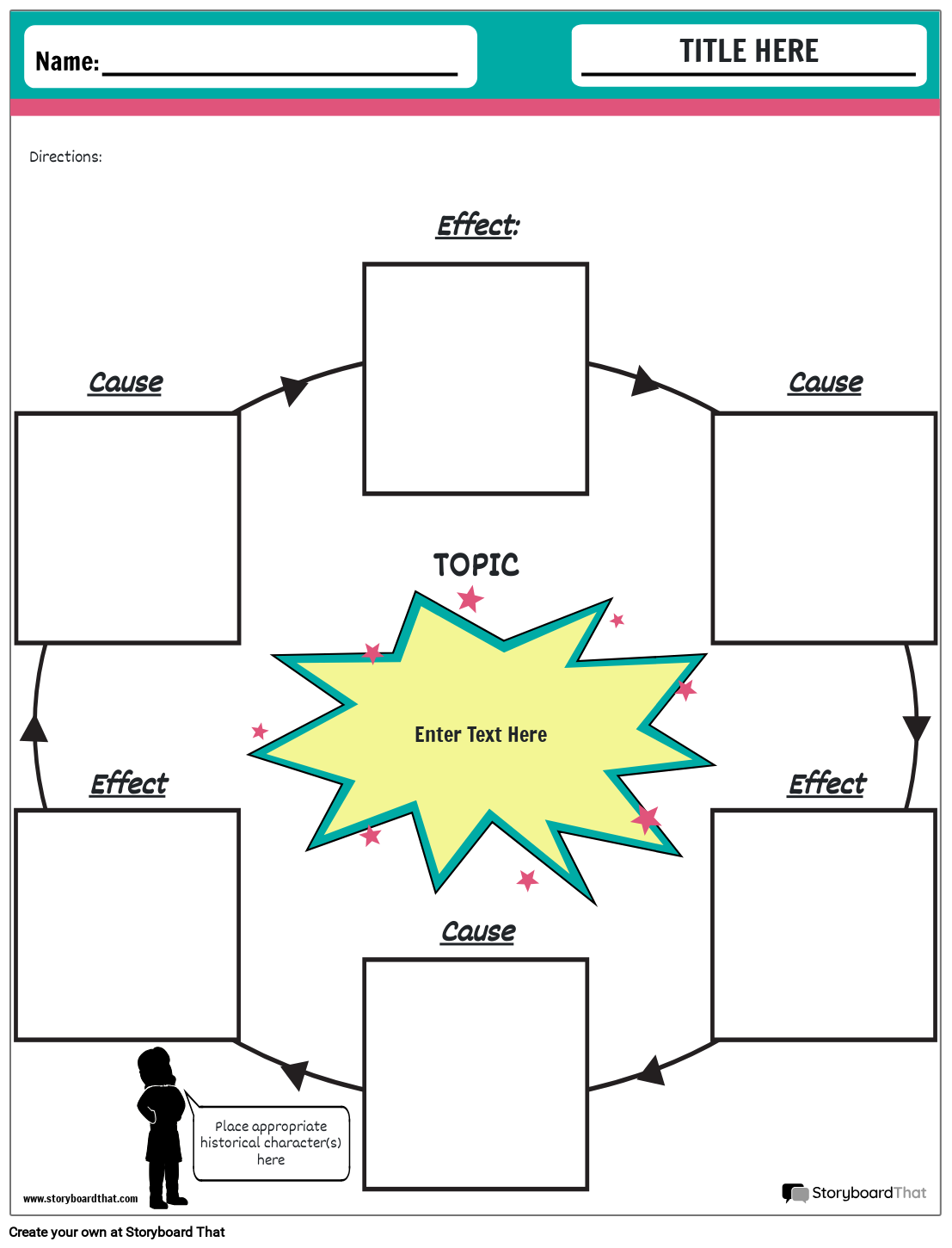 Estudios Sociales Causa y Efecto Storyboard por es-examples