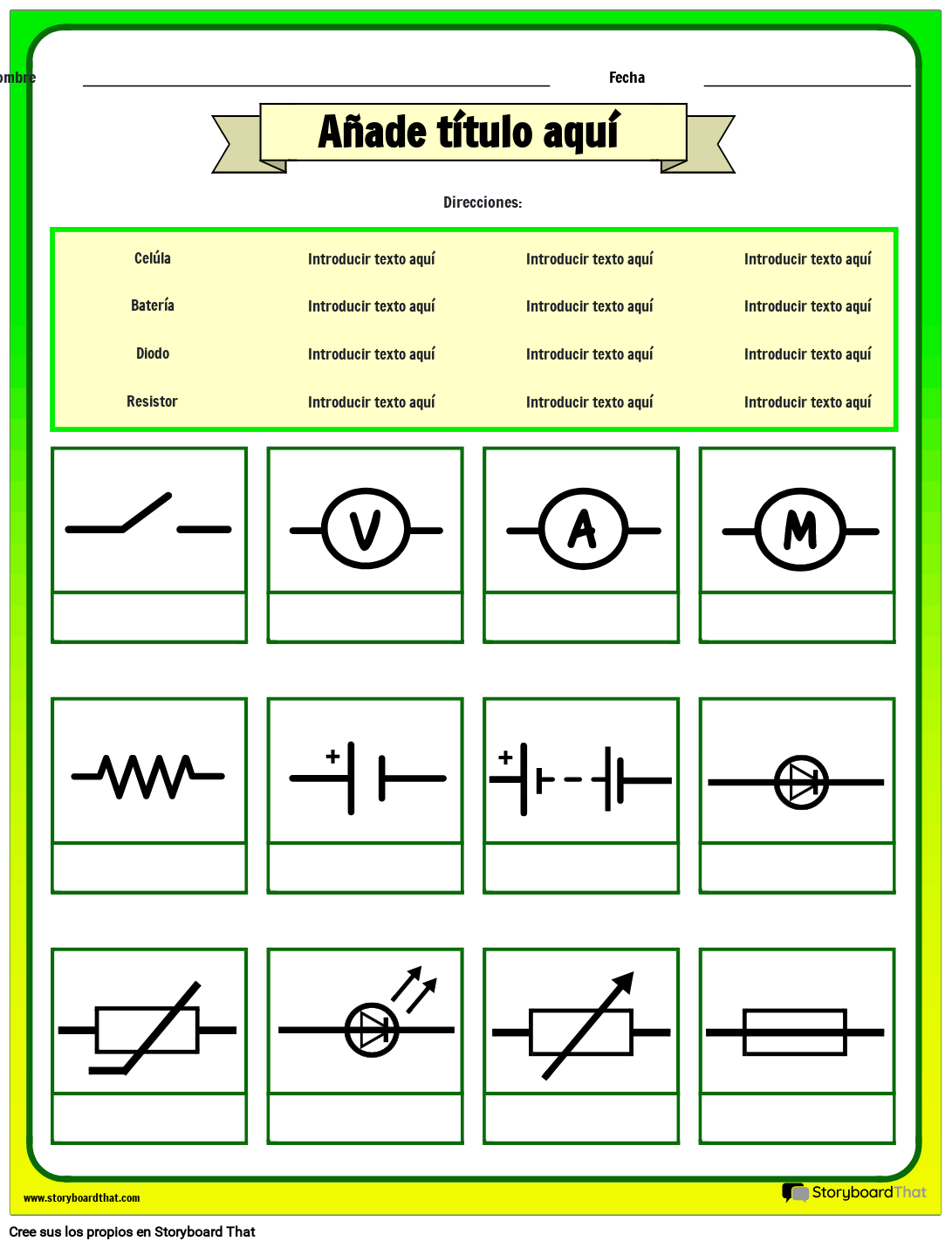 Etiquetado de Símbolos de Circuitos Eléctricos