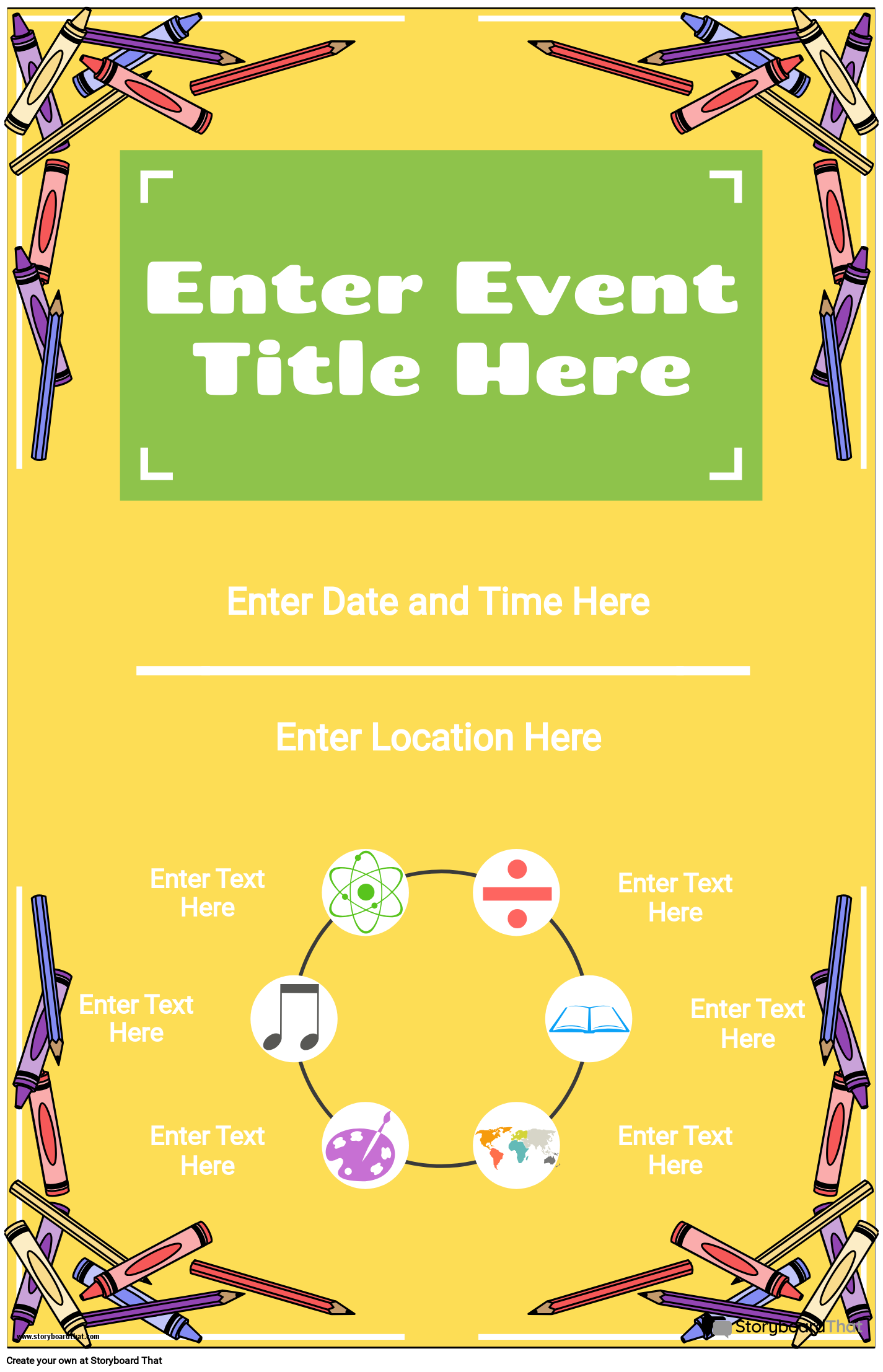 Evento Póster Retrato Color 4 Storyboard por es-examples