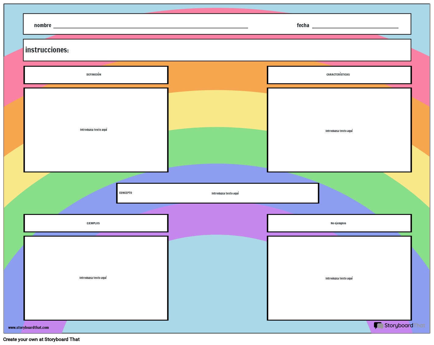 Frayer Modelo 13 Storyboard por es-examples