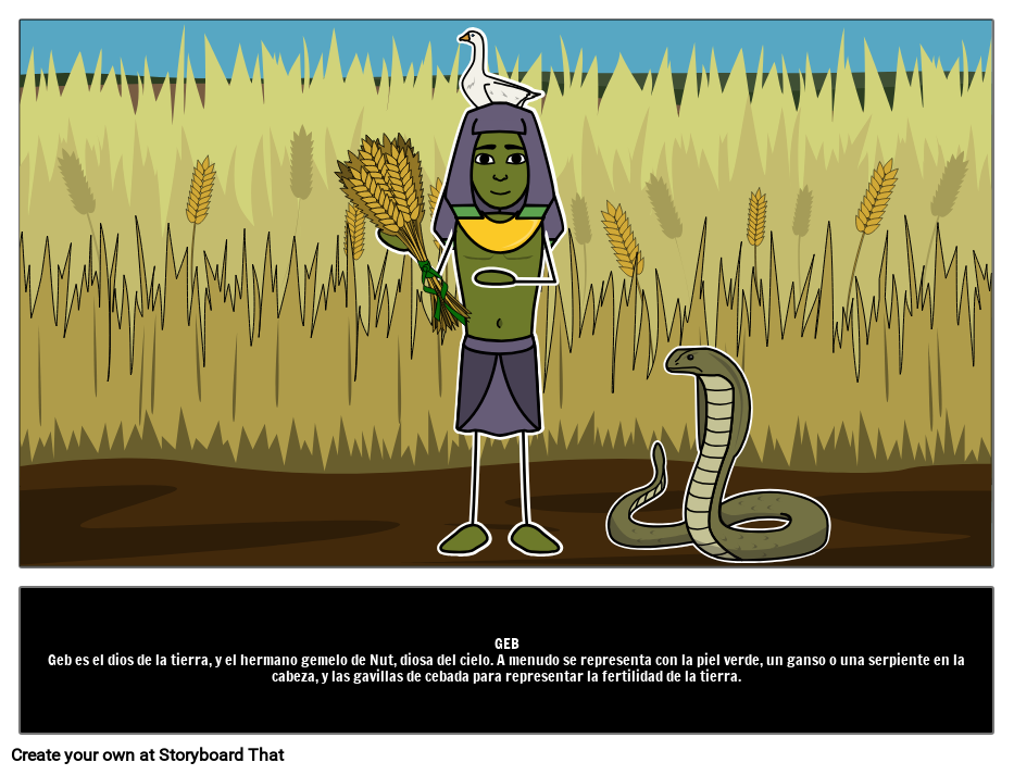 Geb Dioses Egipcios y Mitología | Storyboard de Dios de la Tierra