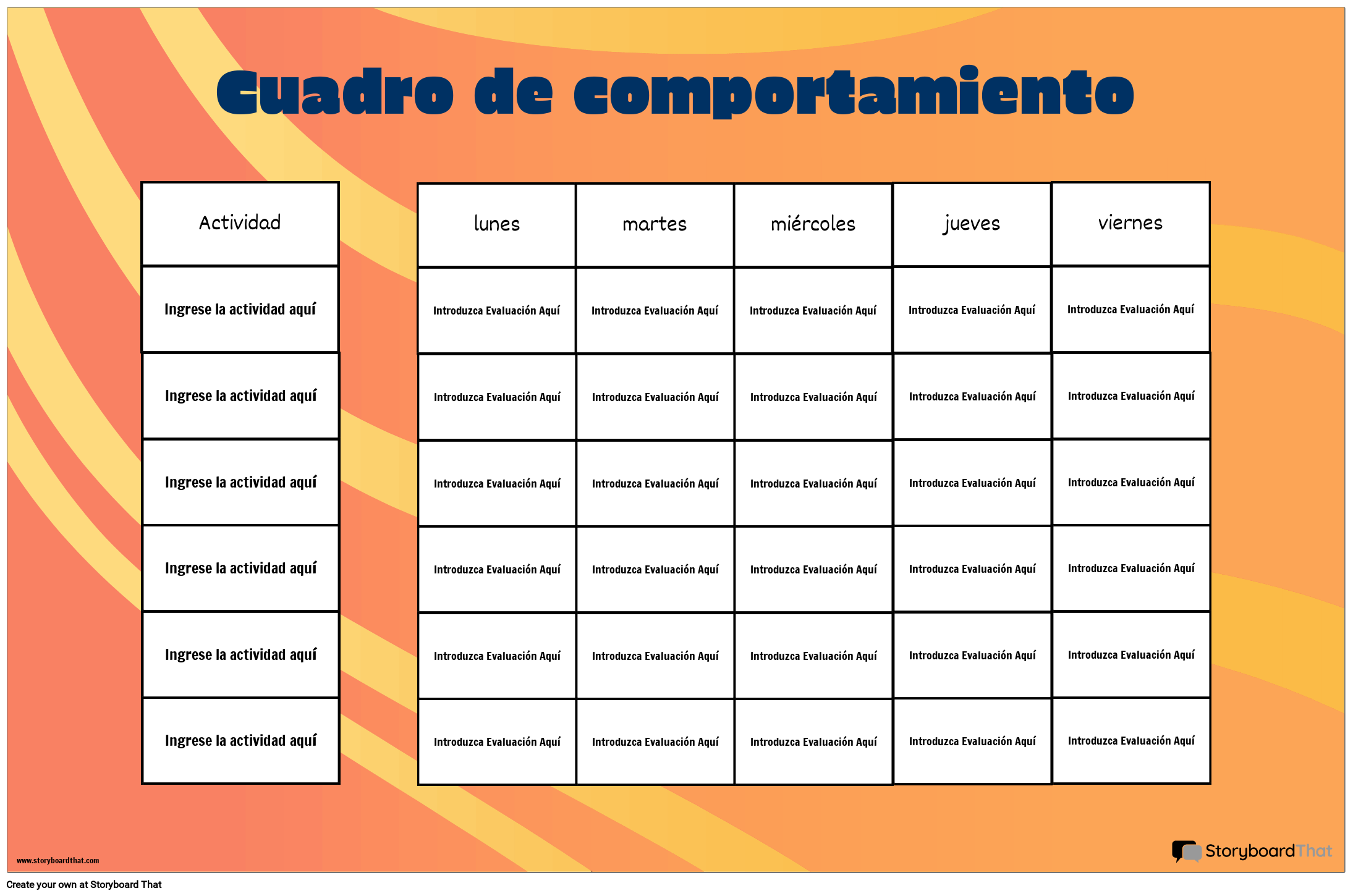 Gráfico de Comportamiento de Cuadrícula Storyboard