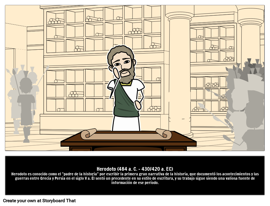 Heródoto: el Padre de la Historia Storyboard por es-examples