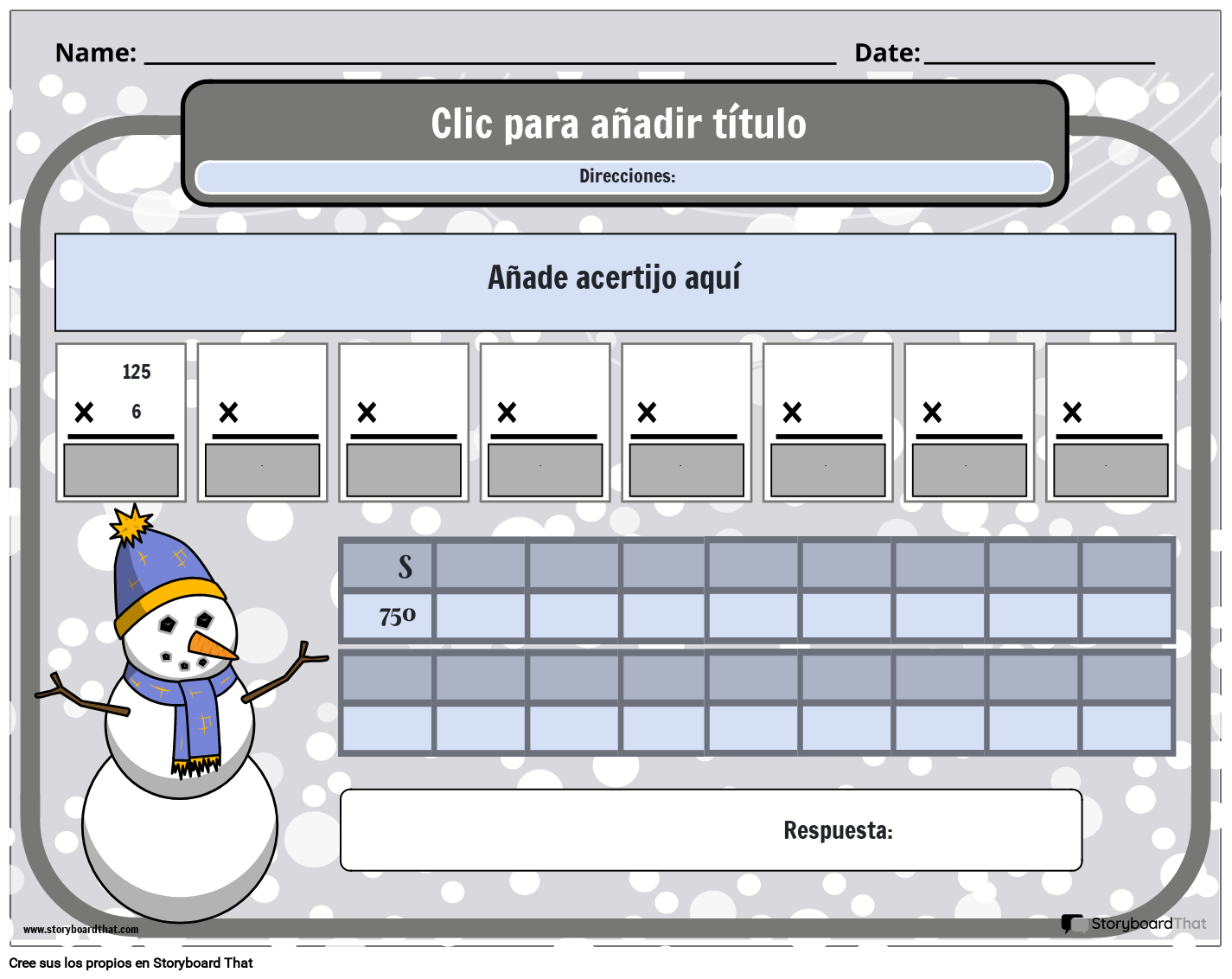 Hoja de Trabajo de Acertijo Matemático de Multiplicación con Temática Inver