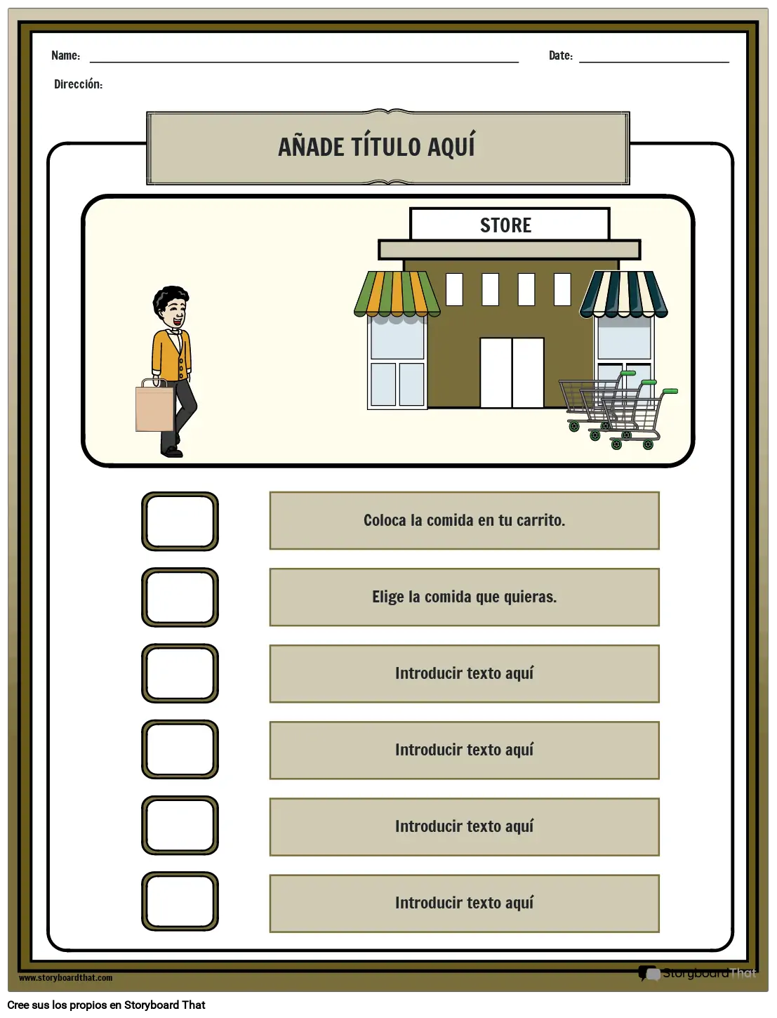Hoja de Trabajo de Actividad de Secuenciación de Historias y Eventos Hoja de Trabajo de Actividad de Secuenciación de Historias y Eventos