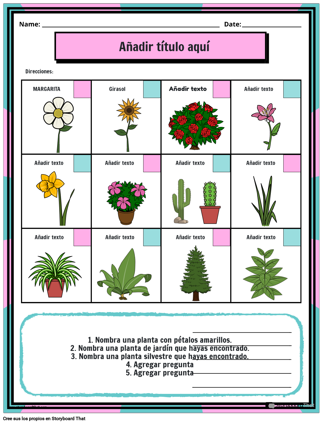 Hojas De Trabajo Sobre Plantas, Tercer Grado Fichas De Actividades