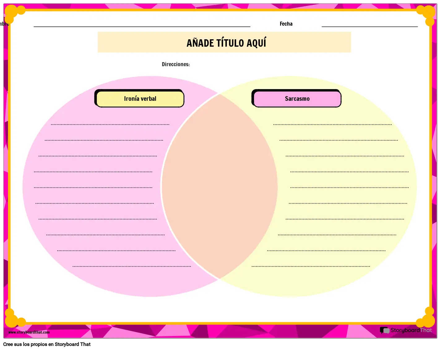 Hoja de Trabajo de Comparación y Contraste de Ironía Verbal Versus Sarcasmo Hoja de Trabajo de Comparación y Contraste de Ironía Verbal Versus Sarcasmo