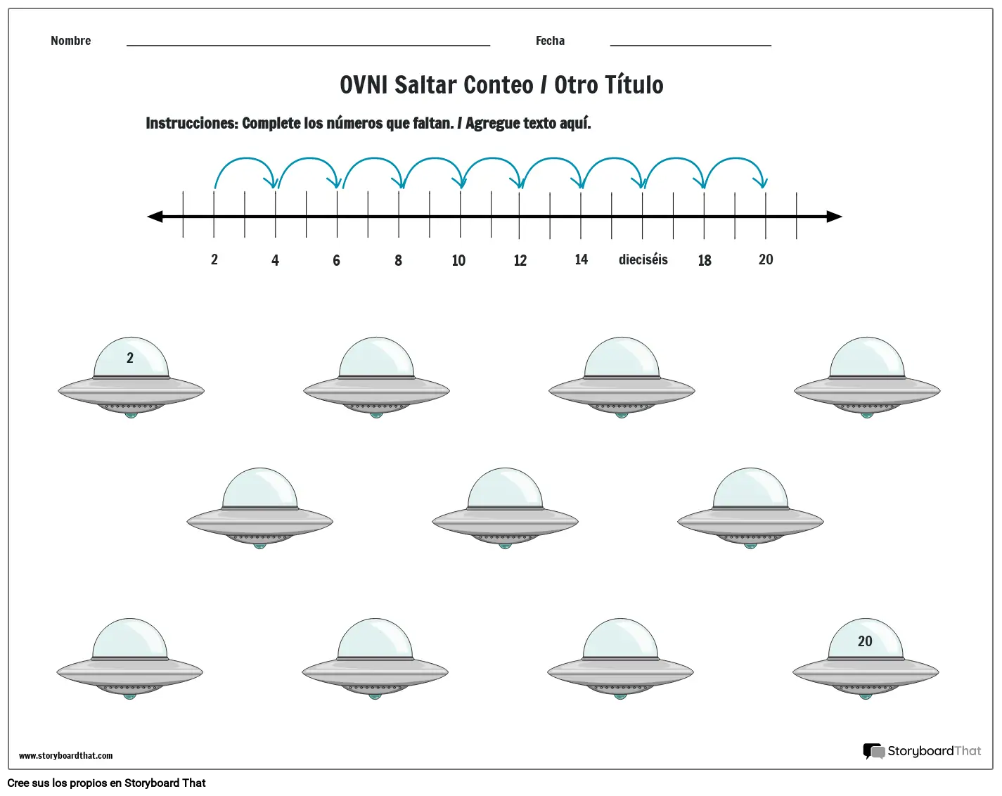 Hoja de trabajo de contar salteado con imágenes
