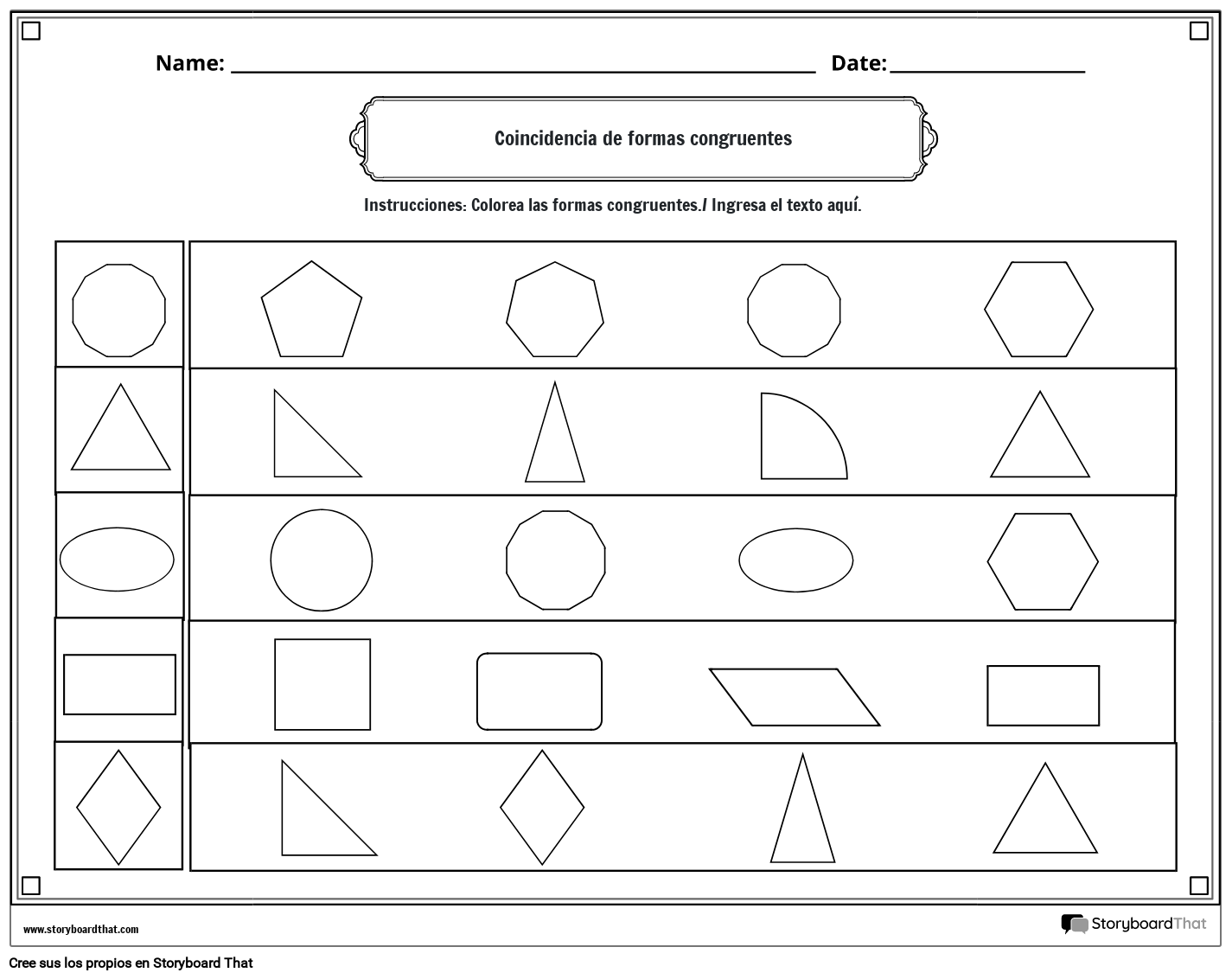 Hojas De Trabajo Sobre Similitud Y Congruencia