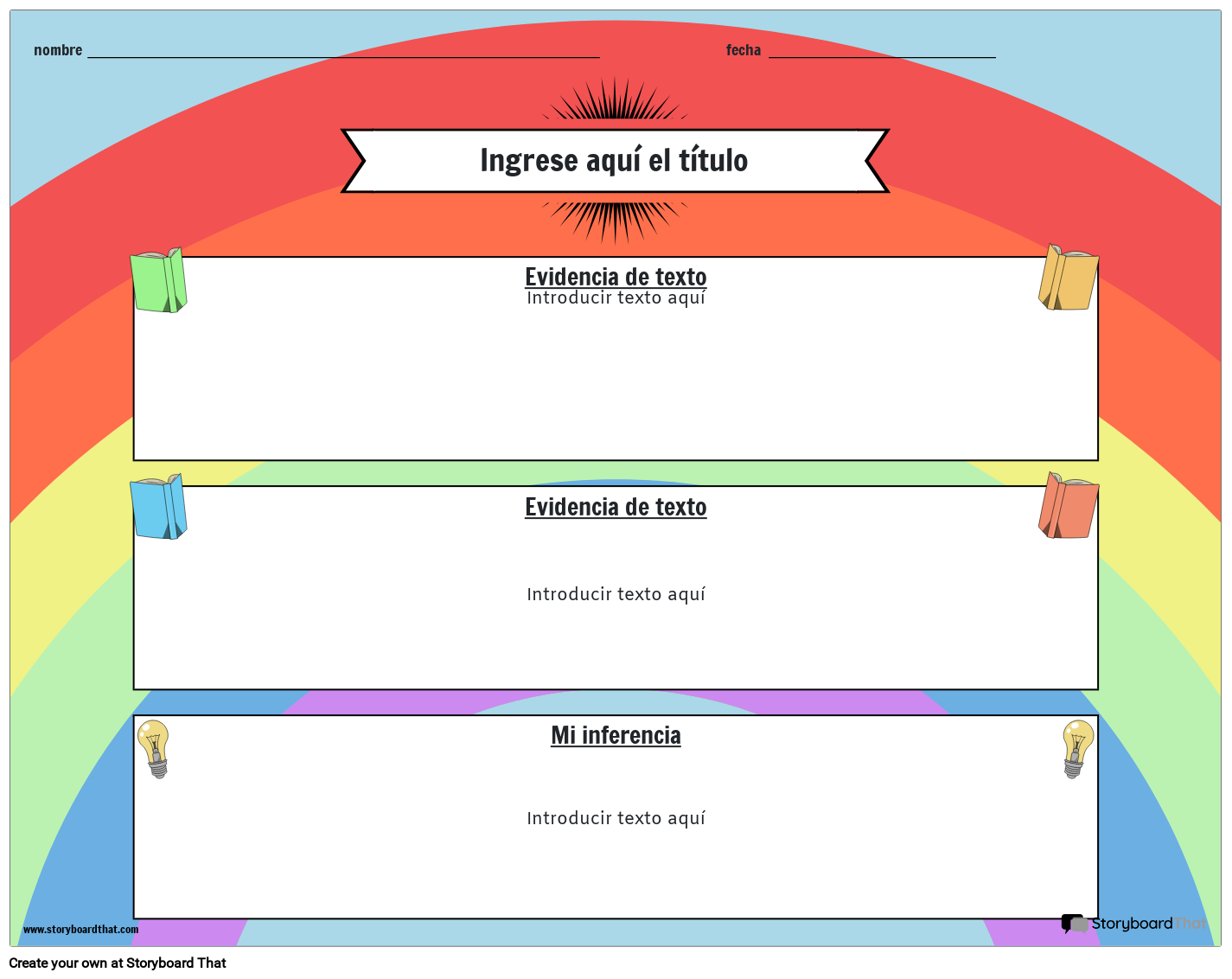 Hoja de Trabajo de Inferencias 2 Storyboard por es-examples