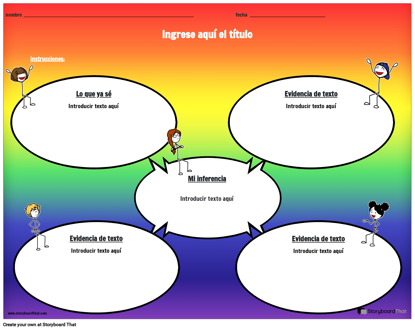 Hoja de Trabajo de Inferencias 5 Storyboard por es-examples