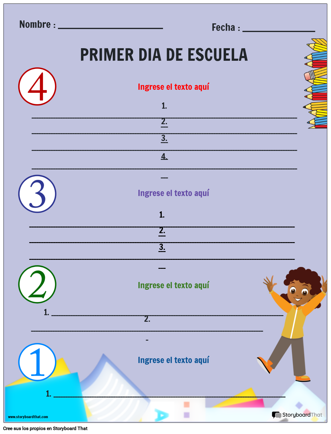Hojas De Trabajo Para Escritura De Primer Grado