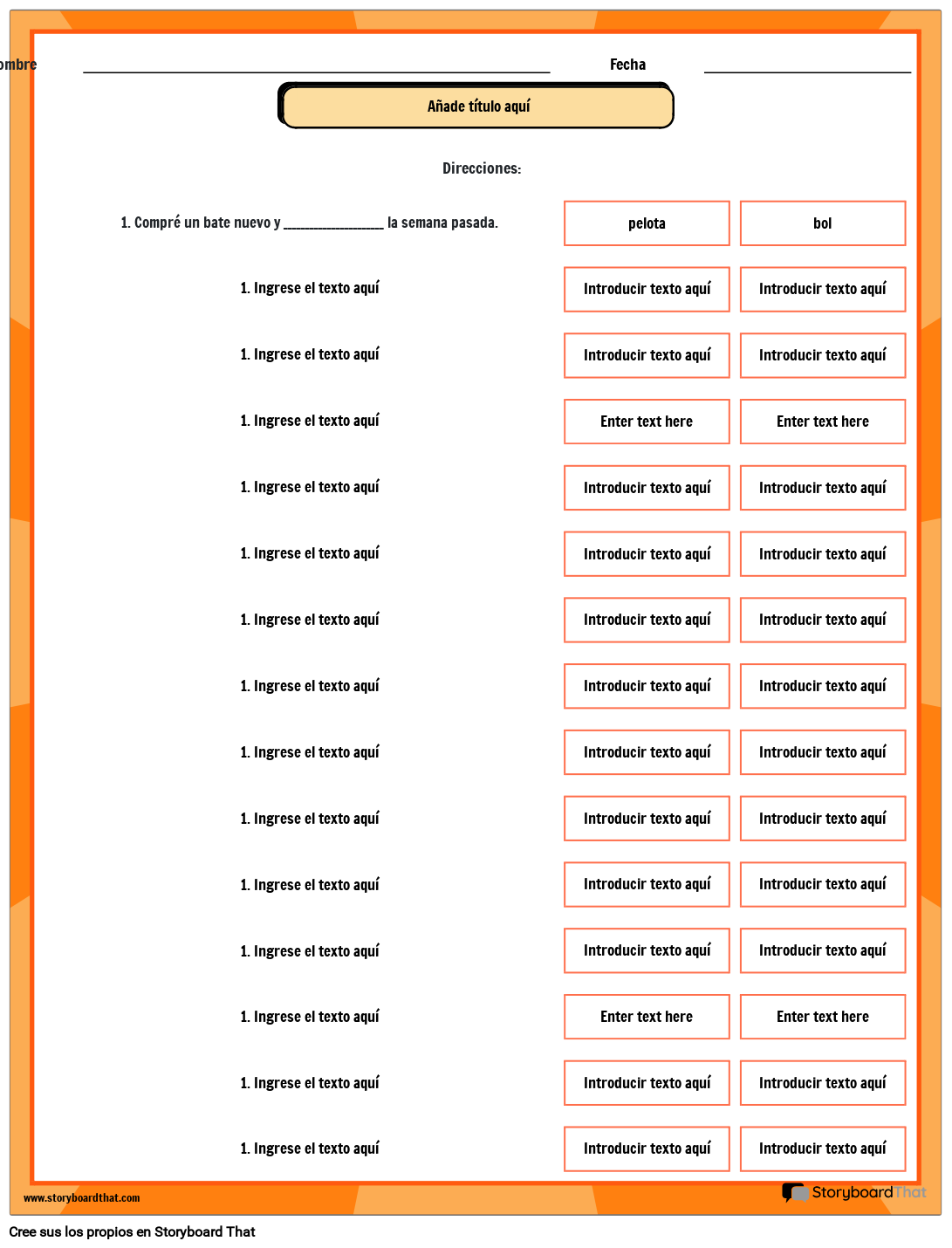 Hojas De Trabajo Para Completar Espacios En Blanco Plantillas De