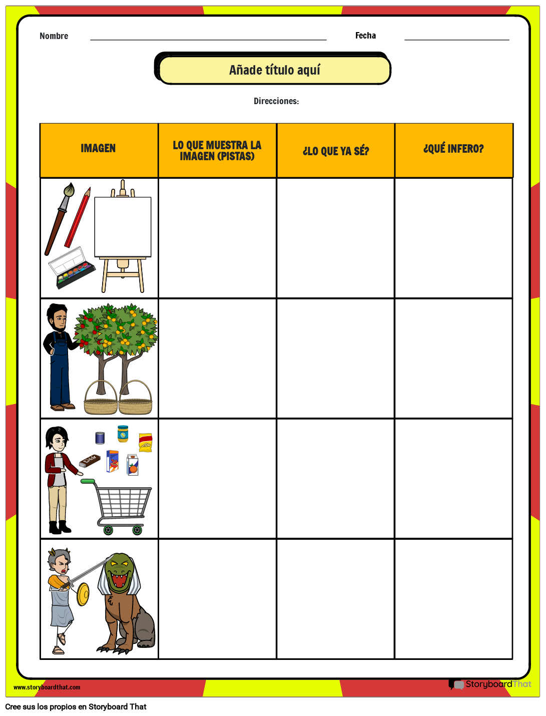 Hoja de Trabajo Para Hacer Inferencias Basadas en Imágenes