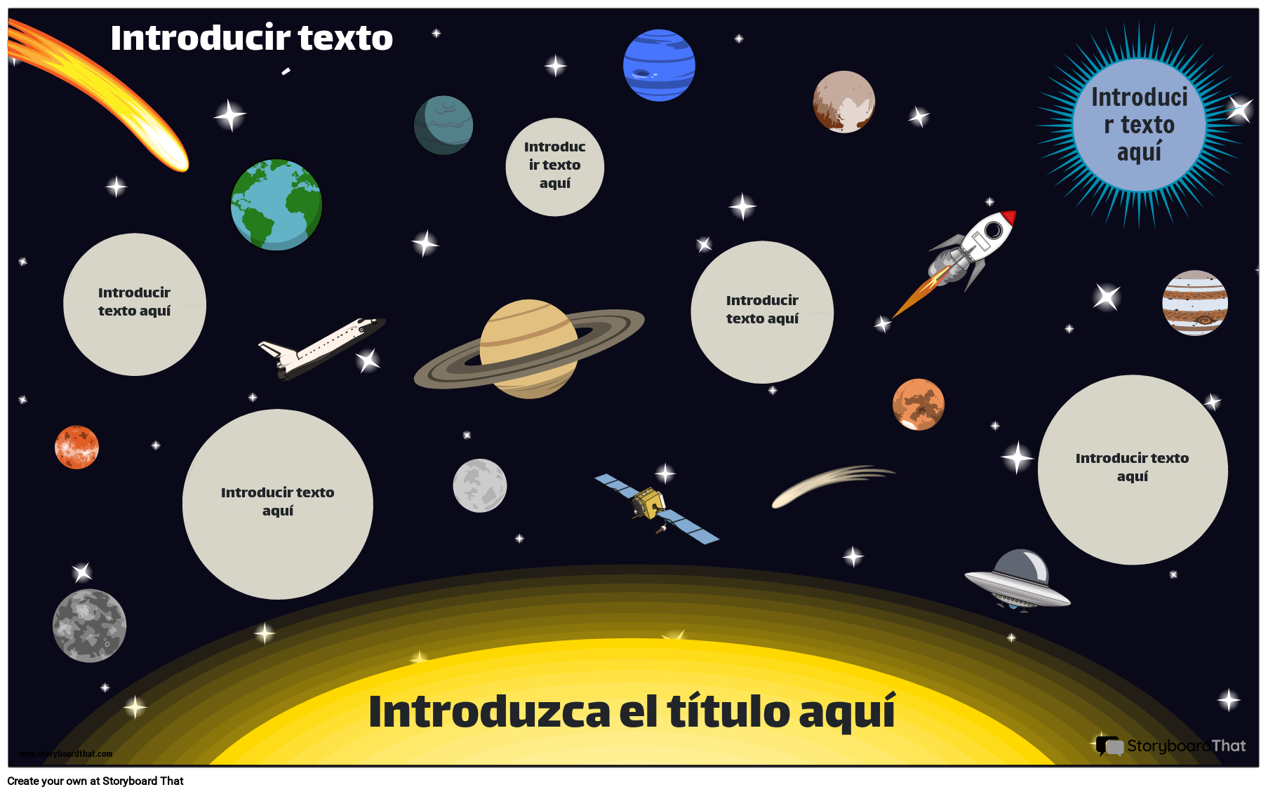 Infografía científica Paisaje Color 3 Storyboard
