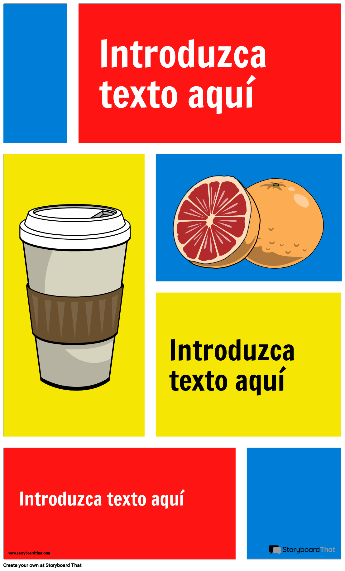 Infografía de Bloques de Color Storyboard por es-examples