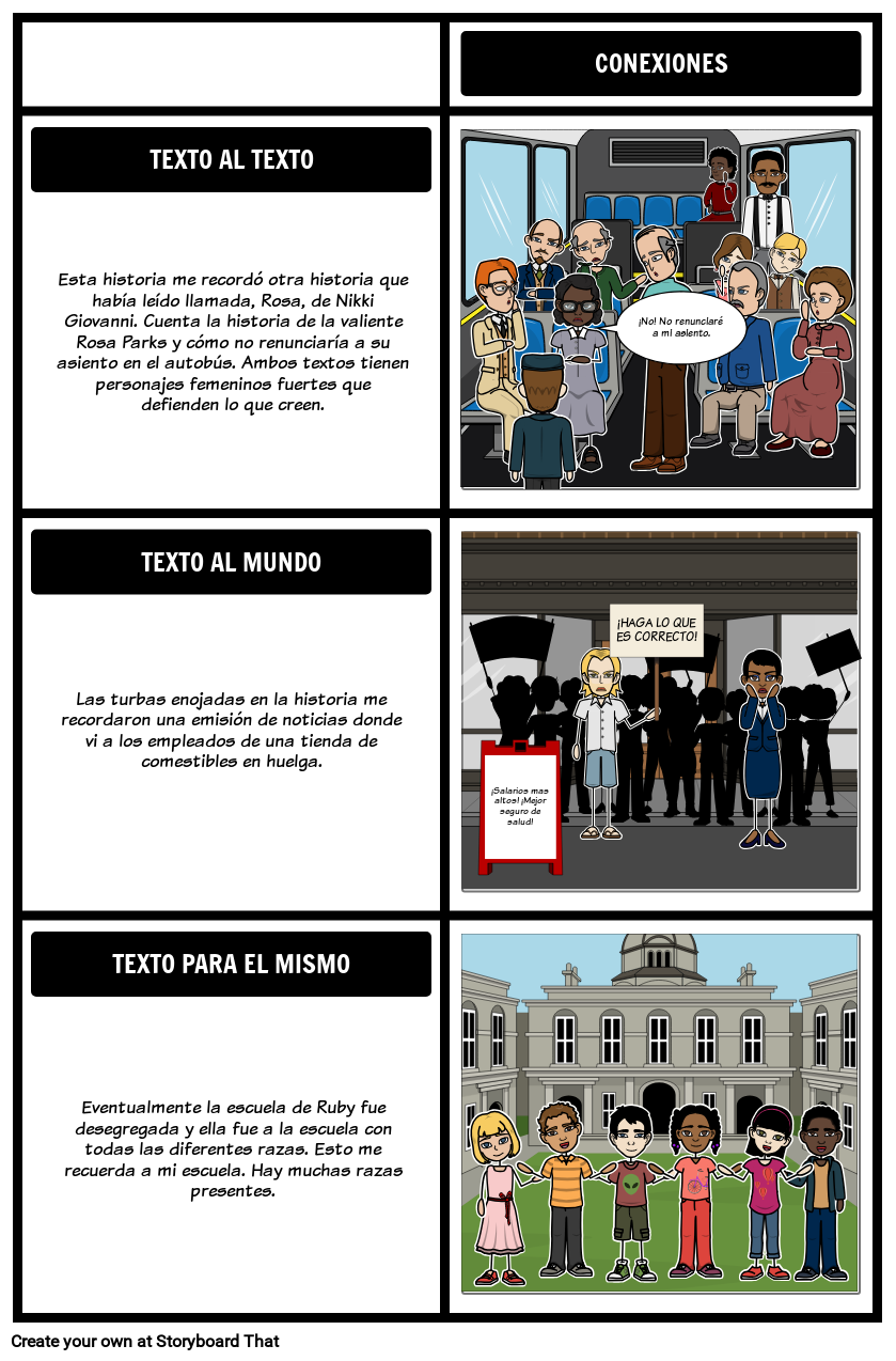 La Historia de Ruby Bridge - Conexiones Storyboard