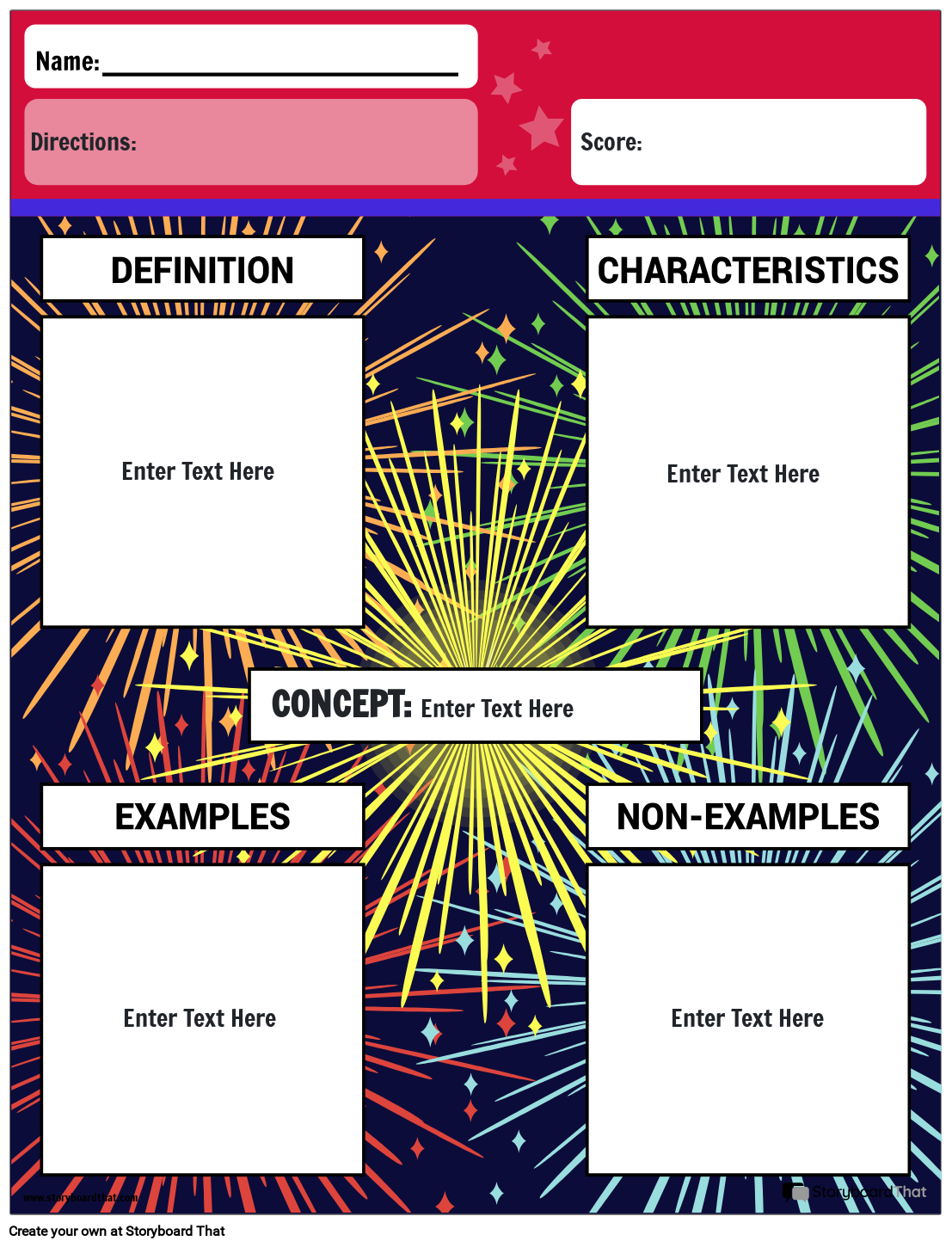 Modelo Frayer 14 Storyboard por es-examples