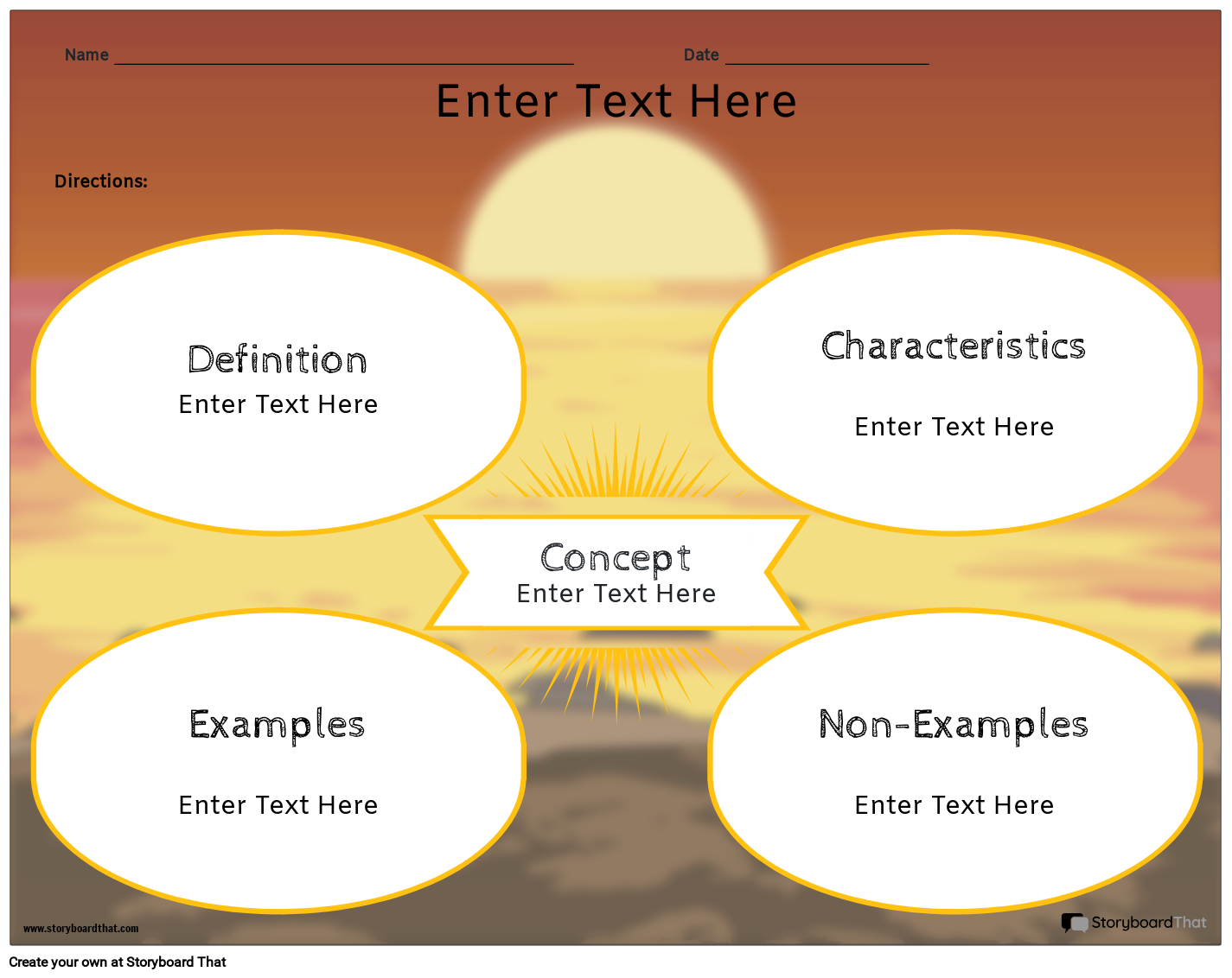 Modelo Frayer 5 Storyboard por es-examples