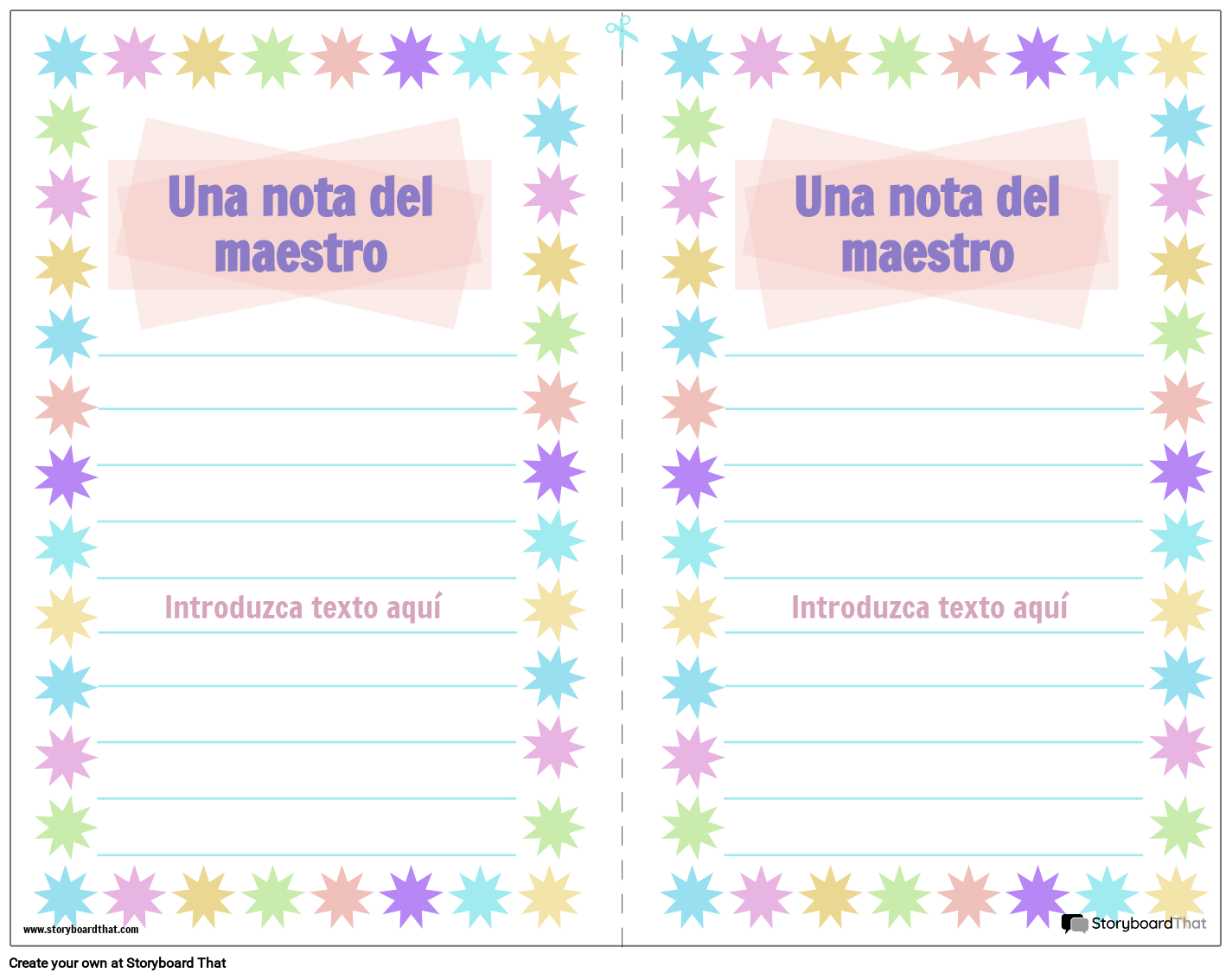 Notas Para Padres y Maestros 4 Storyboard por es-examples